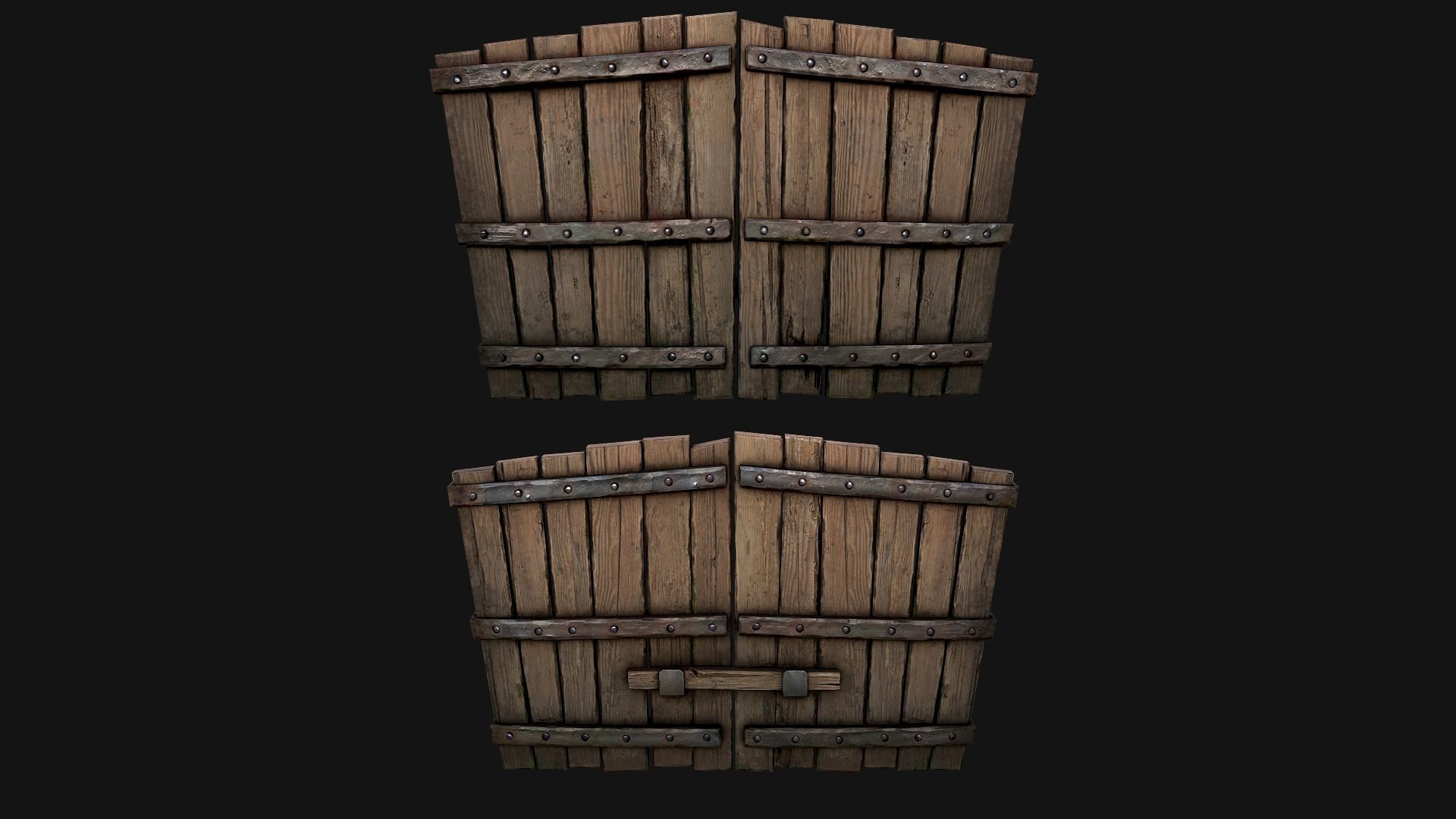 3D model Medieval Wooden Fort Castle Constructor VR / AR / low-poly ...