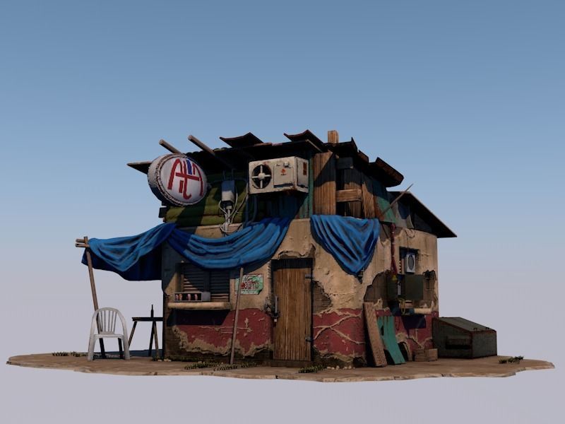 Slum House 3D 3D model | CGTrader