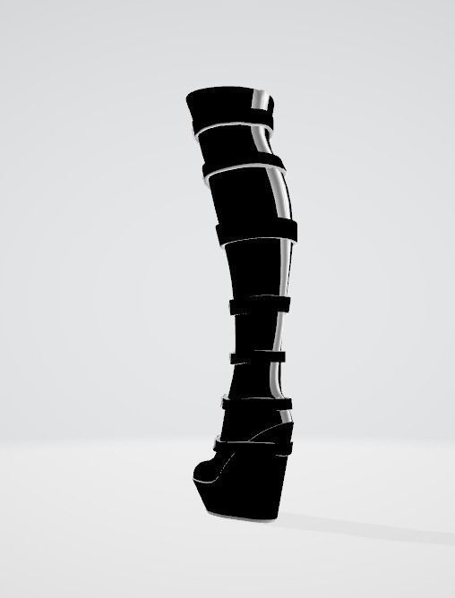 3D model Wedge Boots VR / AR / low-poly | CGTrader