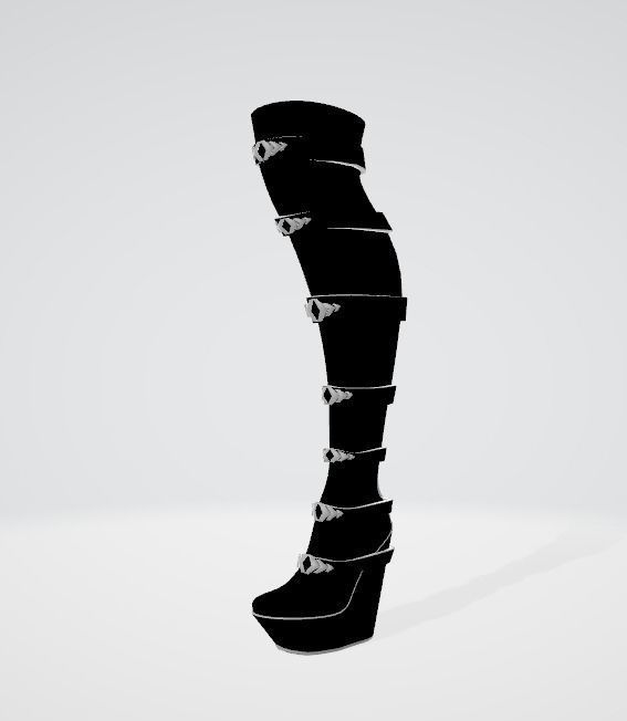 3D model Wedge Boots VR / AR / low-poly | CGTrader