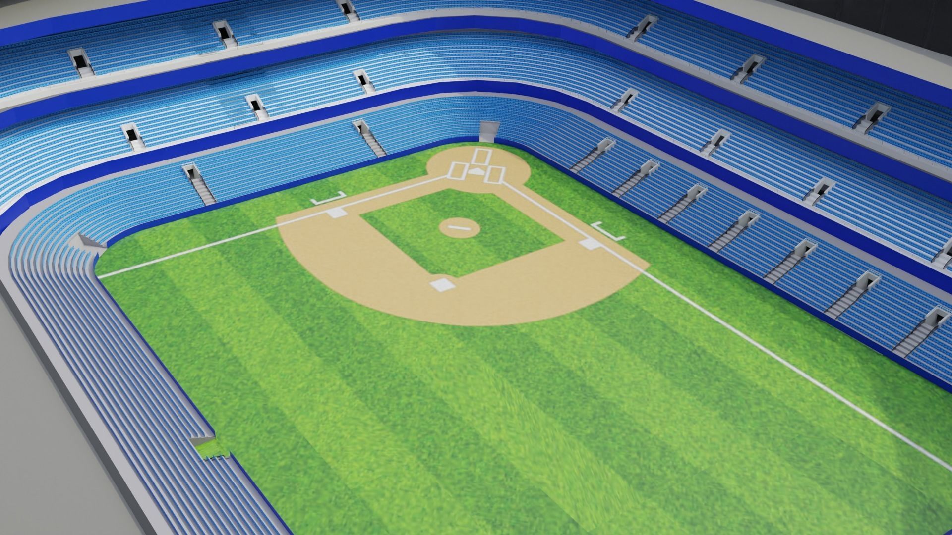 3D model Baseball Stadium VR / AR / low-poly | CGTrader