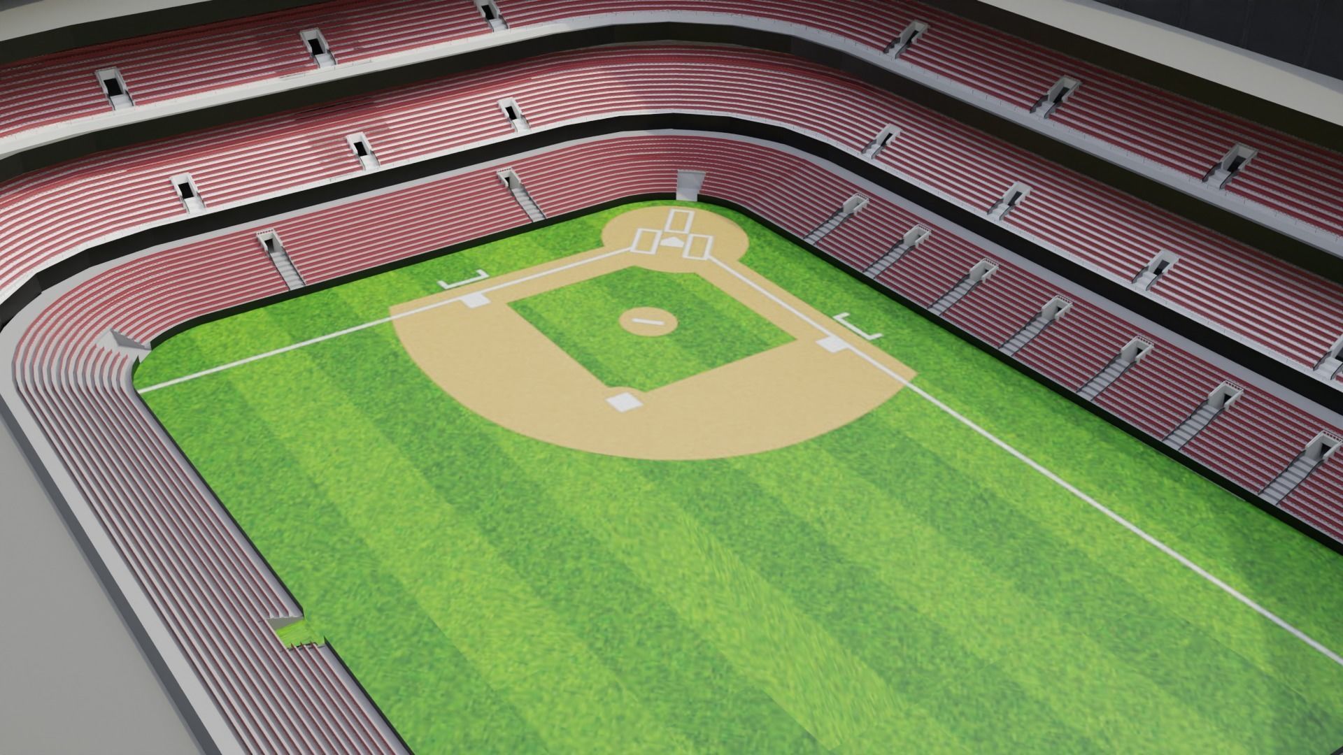 3D model Baseball Stadium VR / AR / low-poly | CGTrader