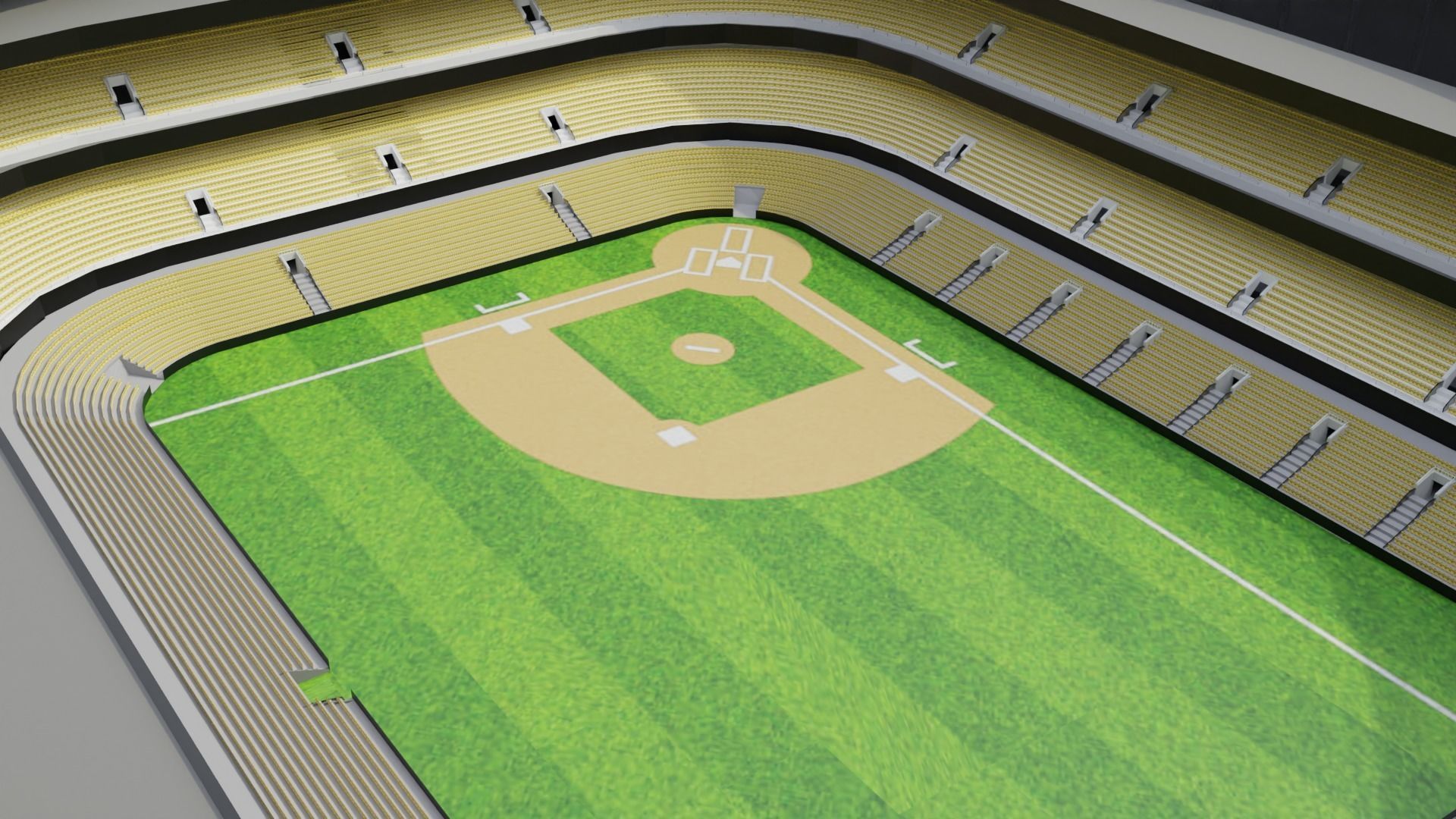 3D model Baseball Stadium VR / AR / low-poly | CGTrader