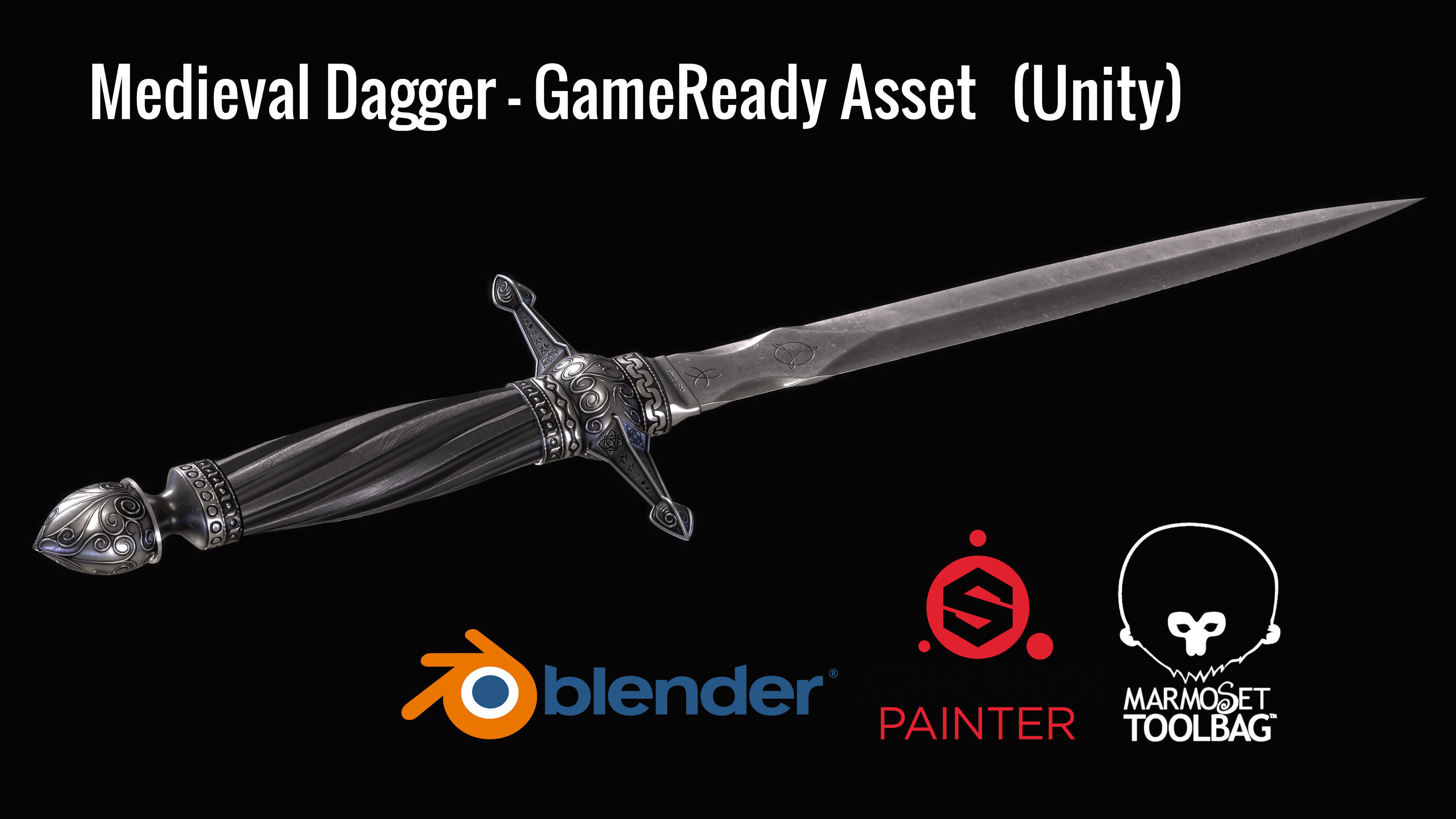 3D model Medieval Dagger - GameReady Model - Unity VR / AR / low-poly ...
