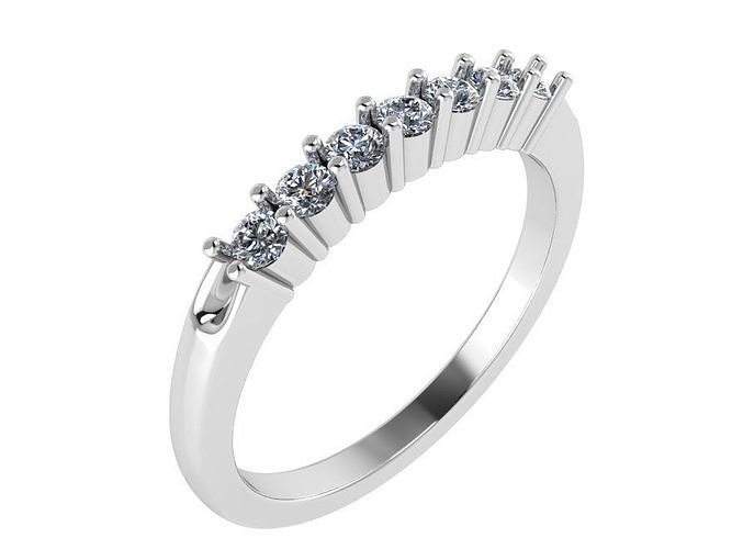 Round Diamond Ring 0815 3D model 3D printable | CGTrader