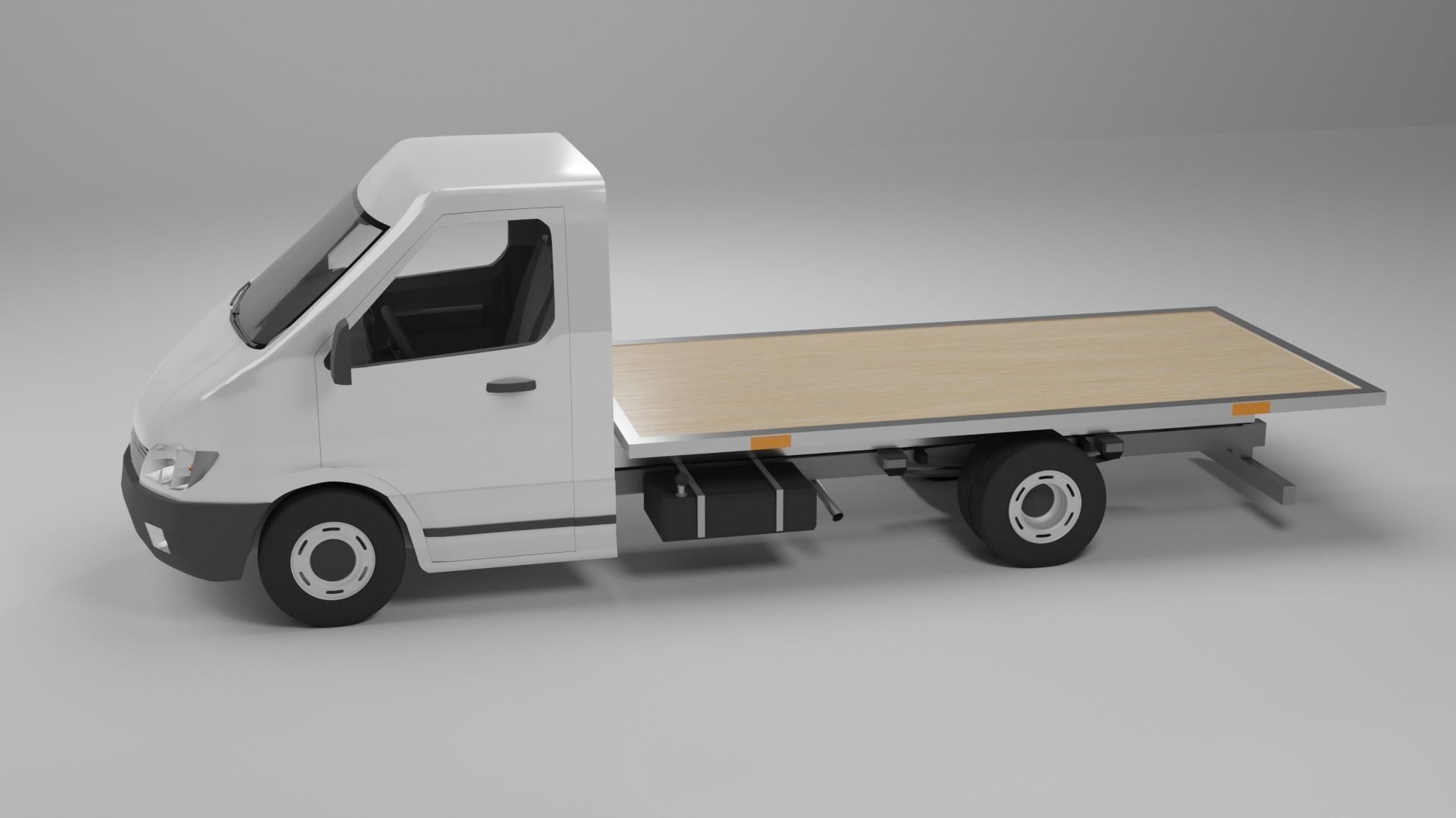 Cargo van with platform of the nineties free 3D model | CGTrader