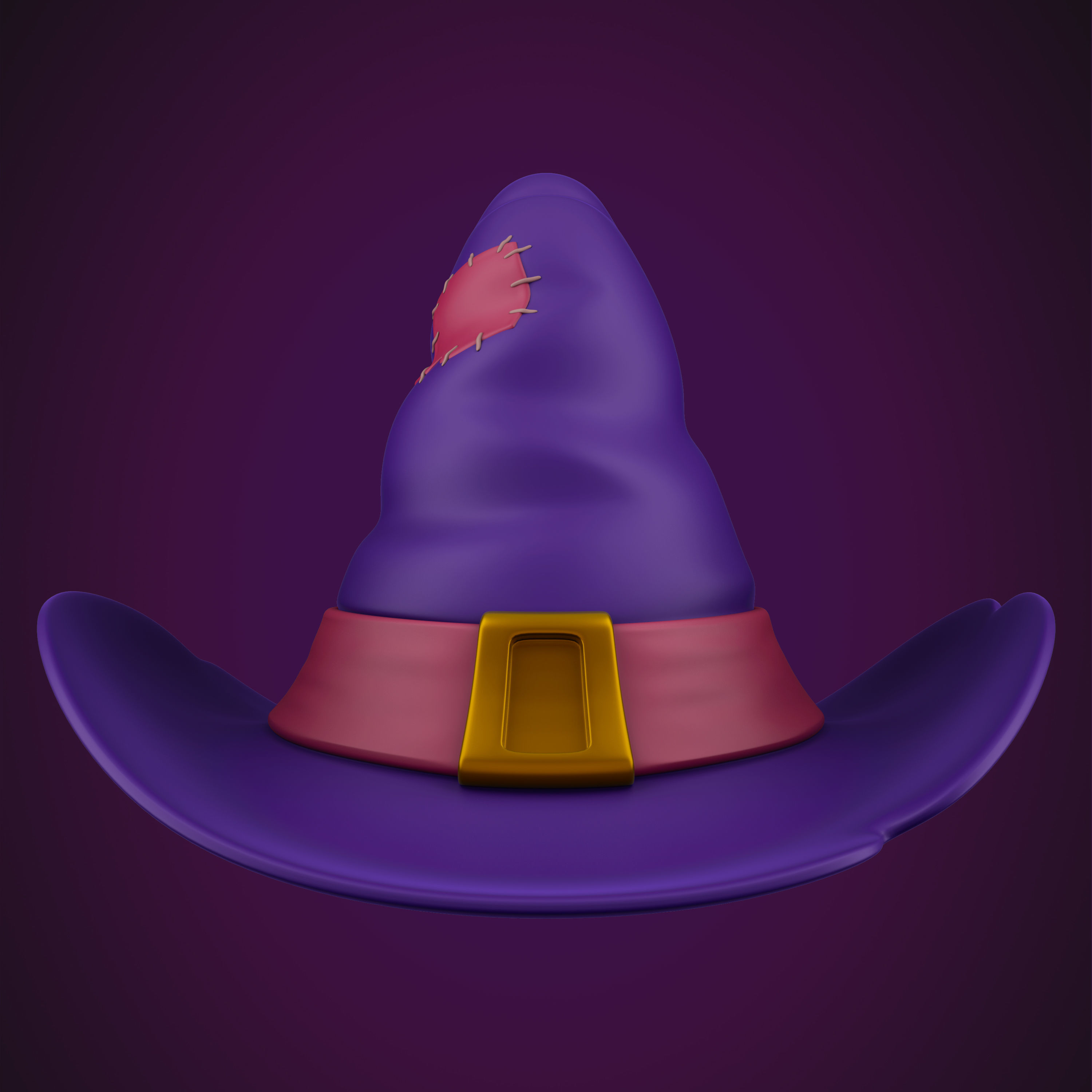 3D model Cartoon Halloween witch Hat VR / AR / low-poly | CGTrader