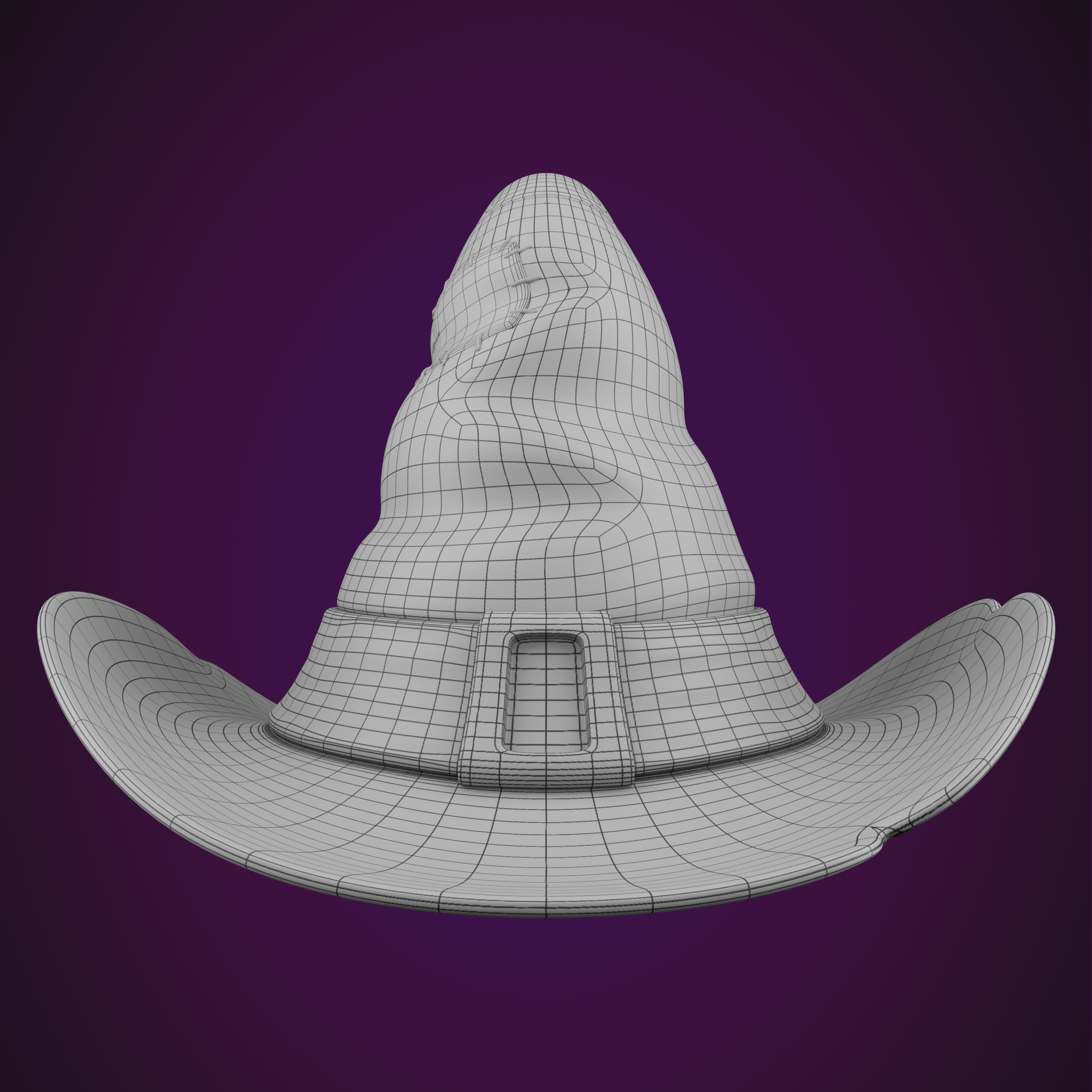 3D model Cartoon Halloween witch Hat VR / AR / low-poly | CGTrader