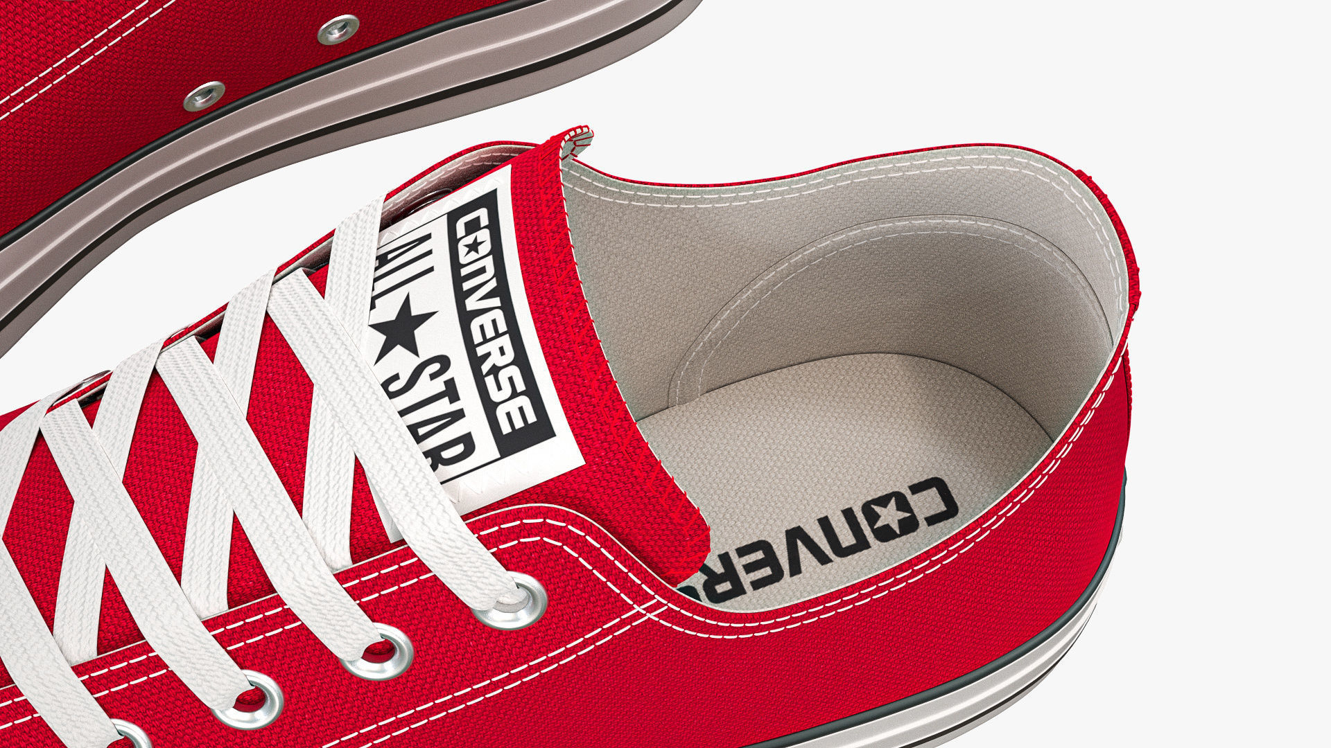Chuck Taylor All Star Classic Low Top Red 3D model | CGTrader
