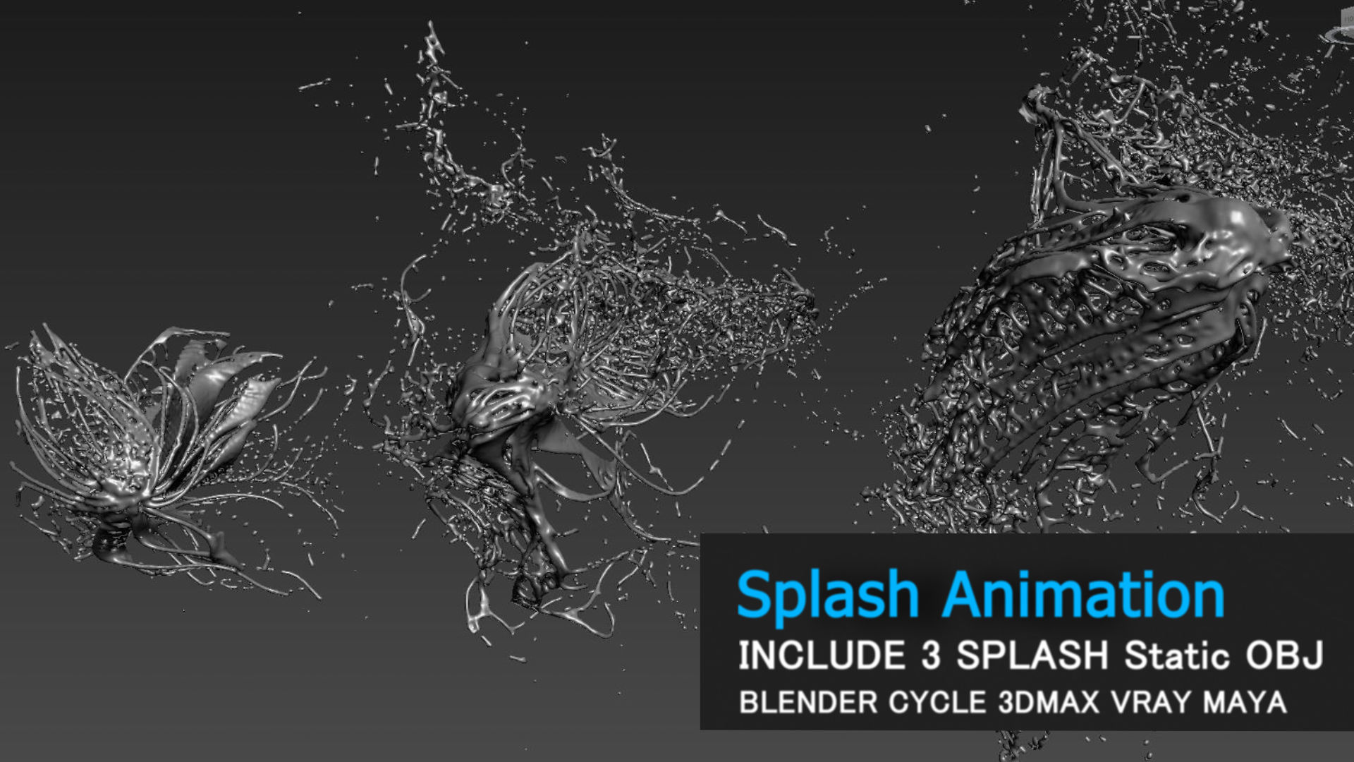 Water Splash Animation and Model 3D model animated | CGTrader