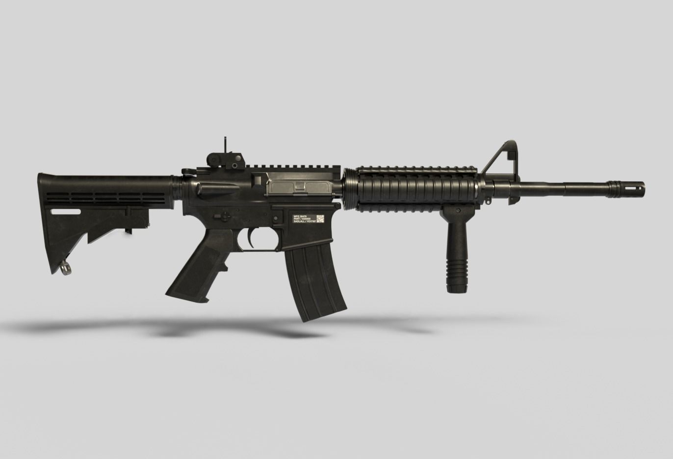 Ar-15 rifle free 3D model | CGTrader