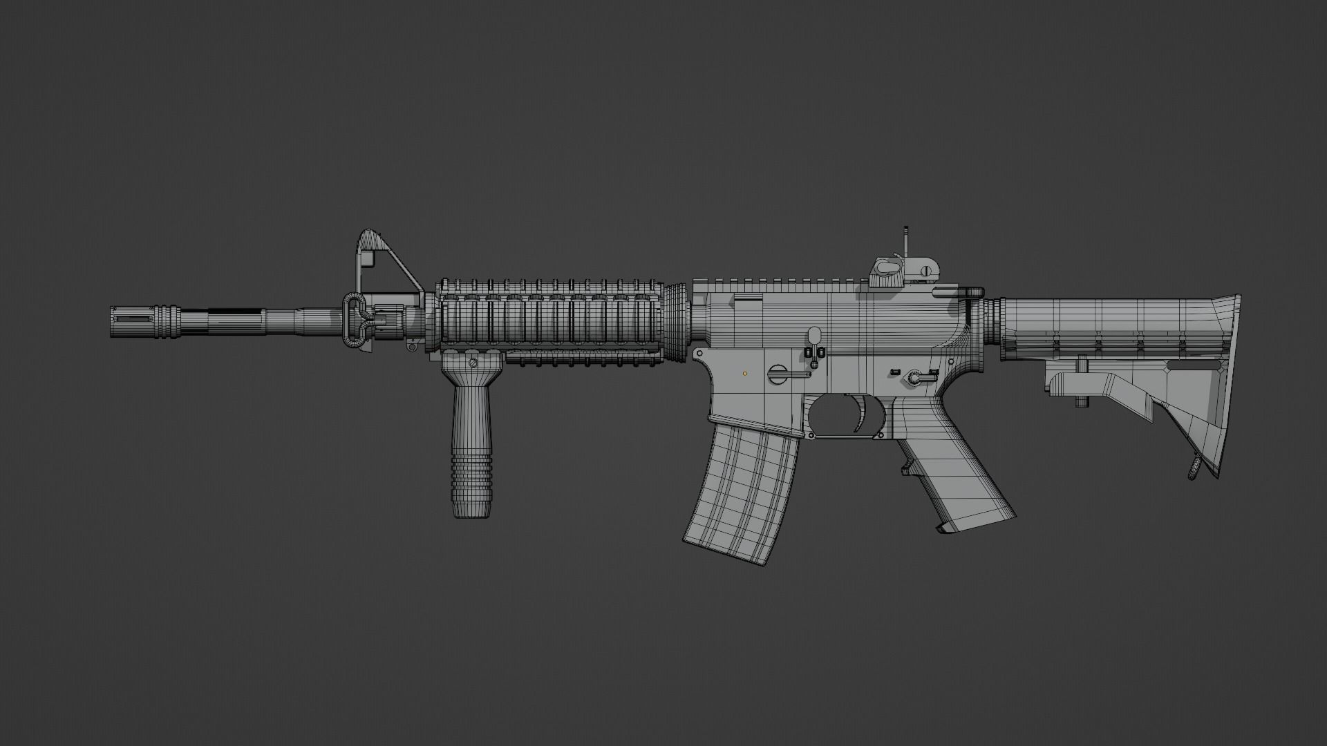 Ar-15 rifle free 3D model | CGTrader