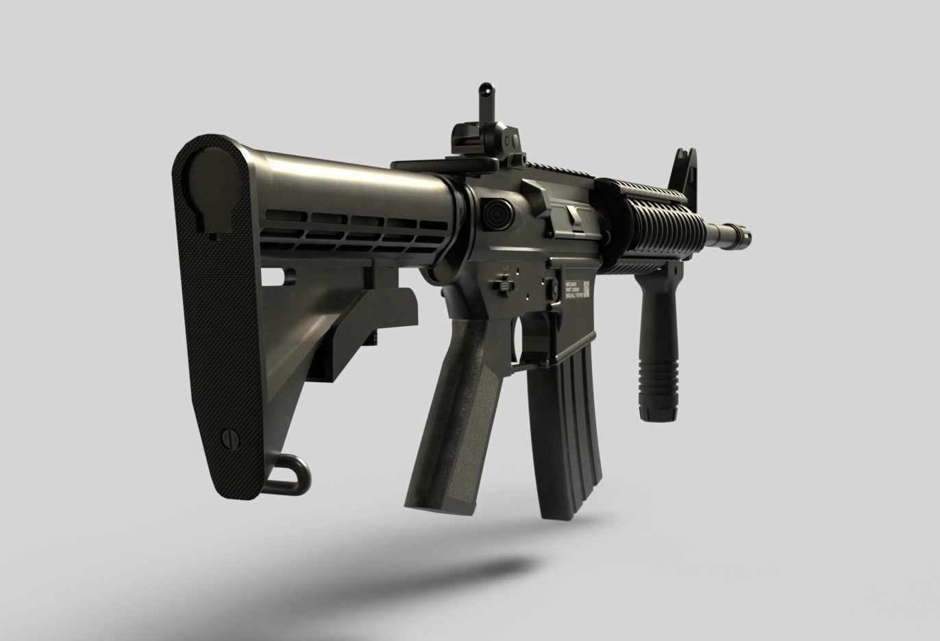 Ar-15 rifle free 3D model | CGTrader