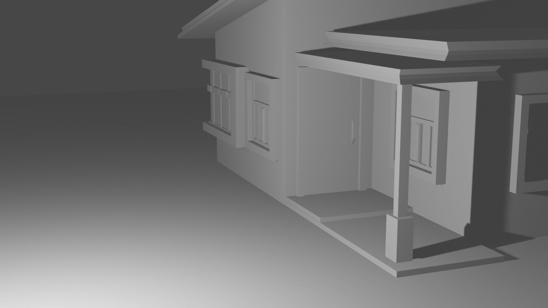 3D model Simple 3d House exterior day VR / AR / low-poly | CGTrader