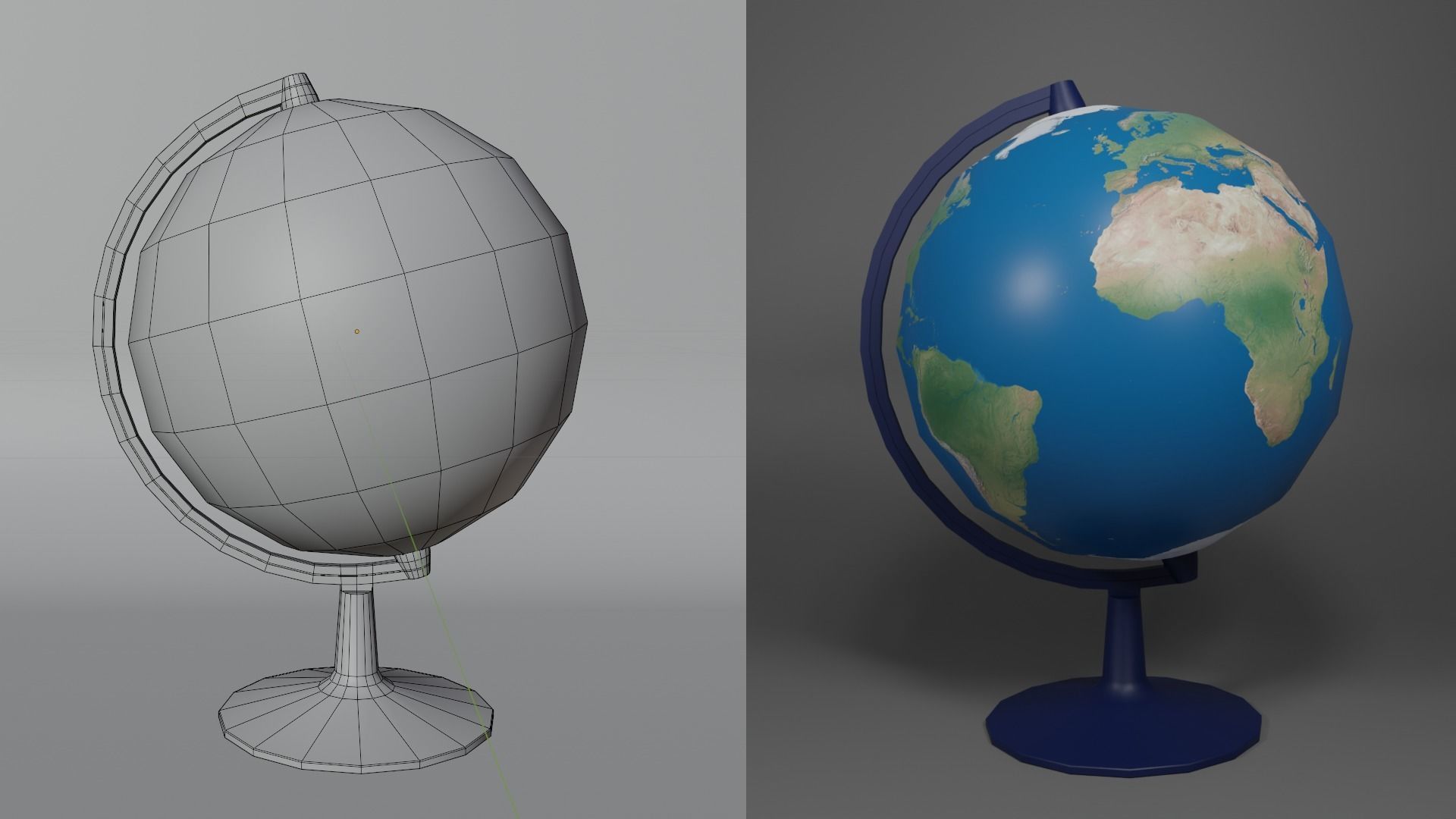 3D model 3D Globe with 3 Levels of Polygons VR / AR / low-poly | CGTrader