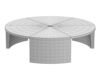 WYETH SPLIT BAMBOO ROUND COFFEE TABLE 3D model | CGTrader