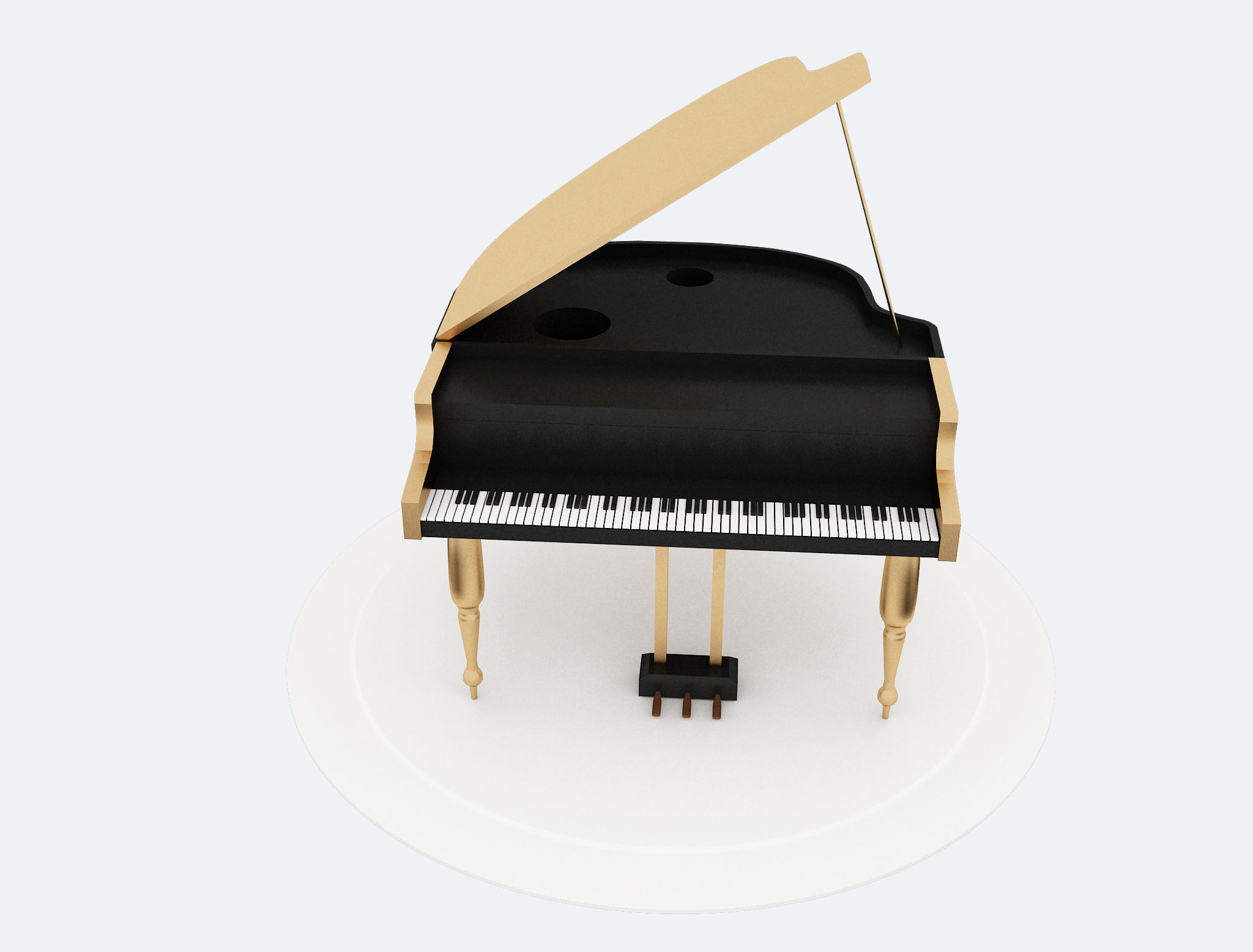 luxury piano music 3D model | CGTrader