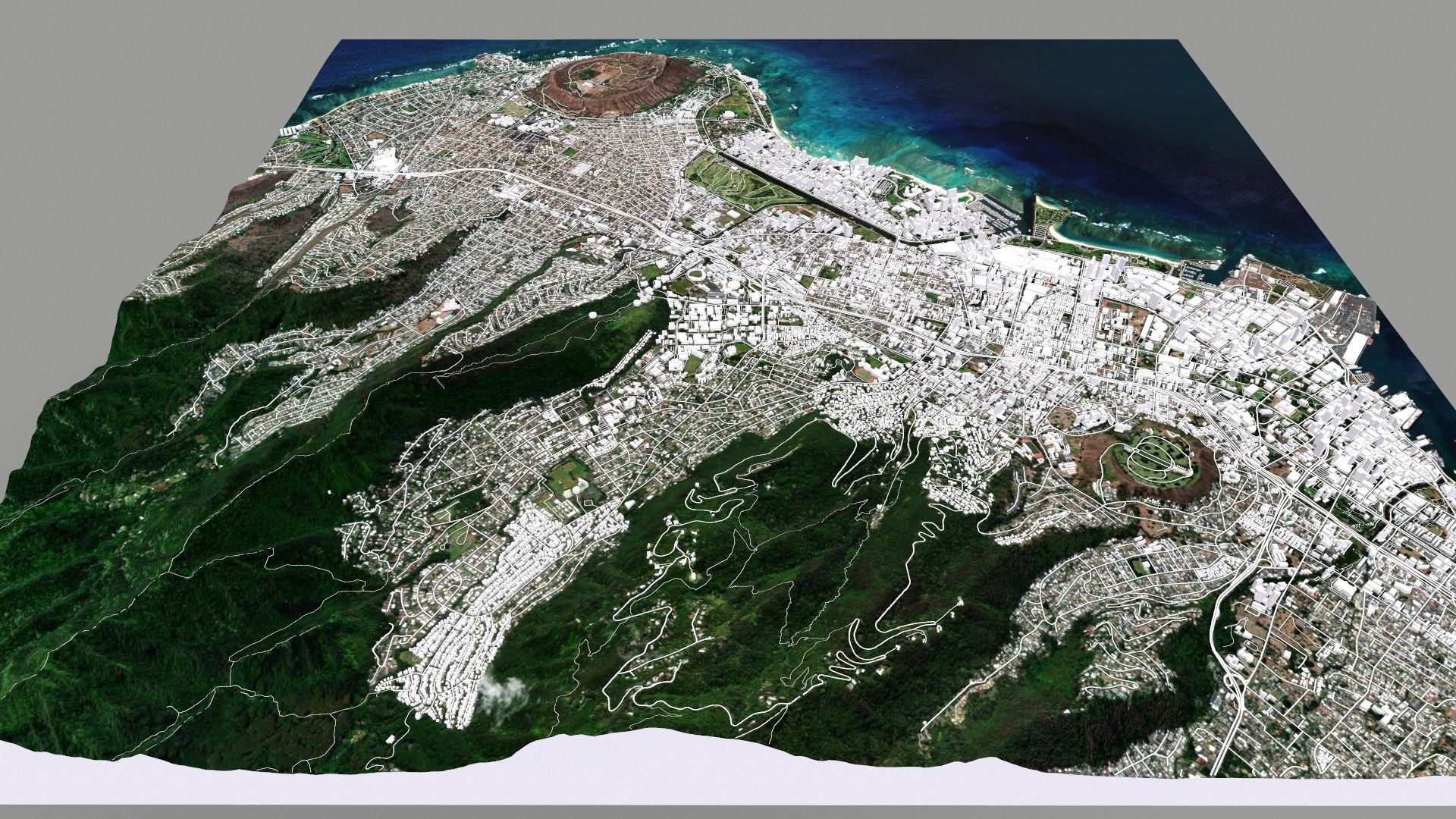 Cityscape Honolulu Hawaii 3D model | CGTrader