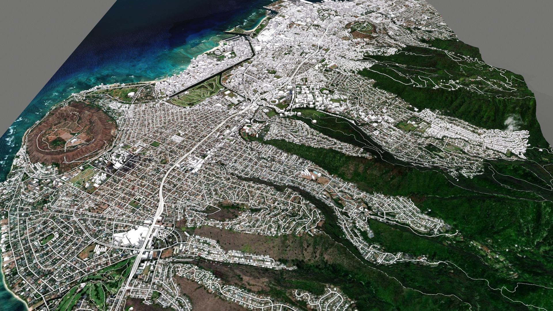 Cityscape Honolulu Hawaii 3D model | CGTrader