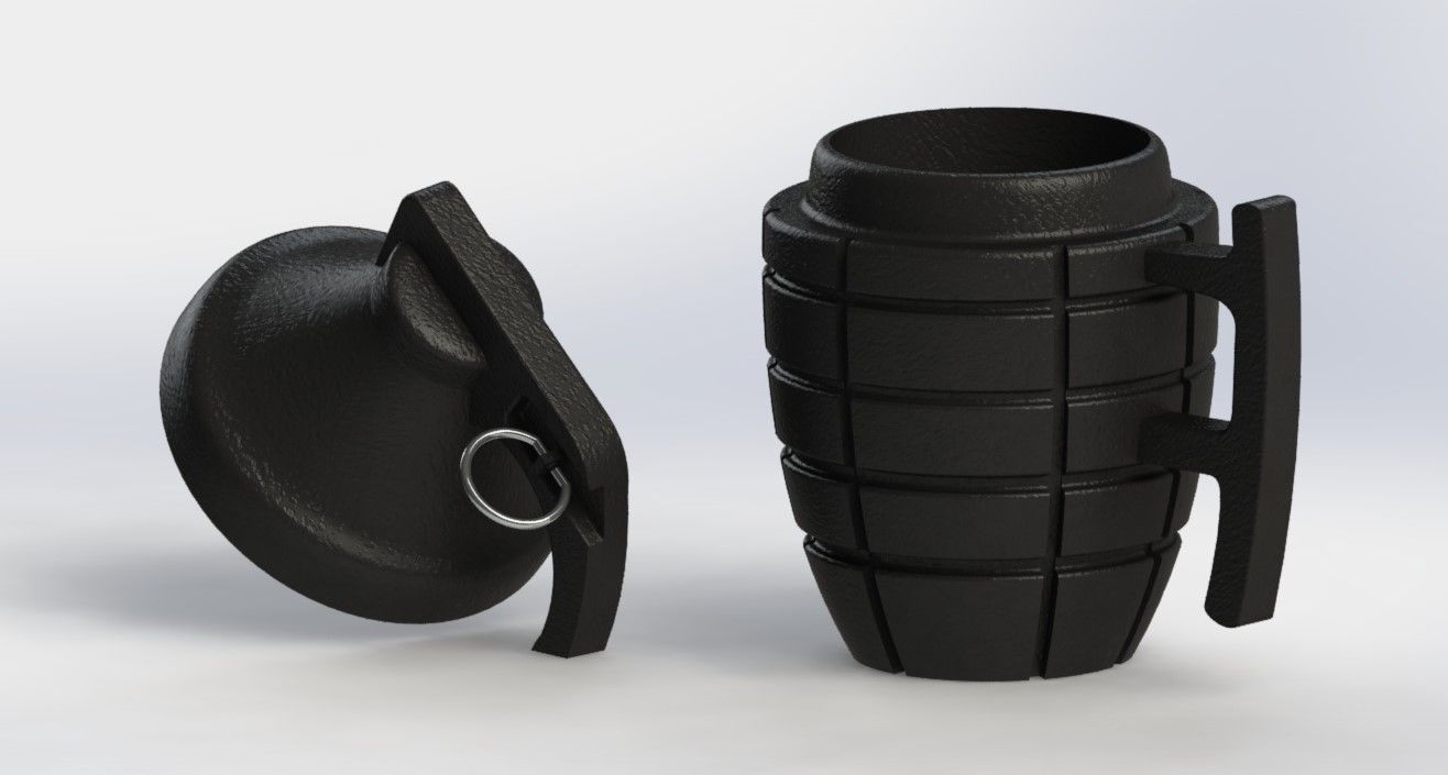 Grenade Mug 3D Print Model 3D model 3D printable | CGTrader