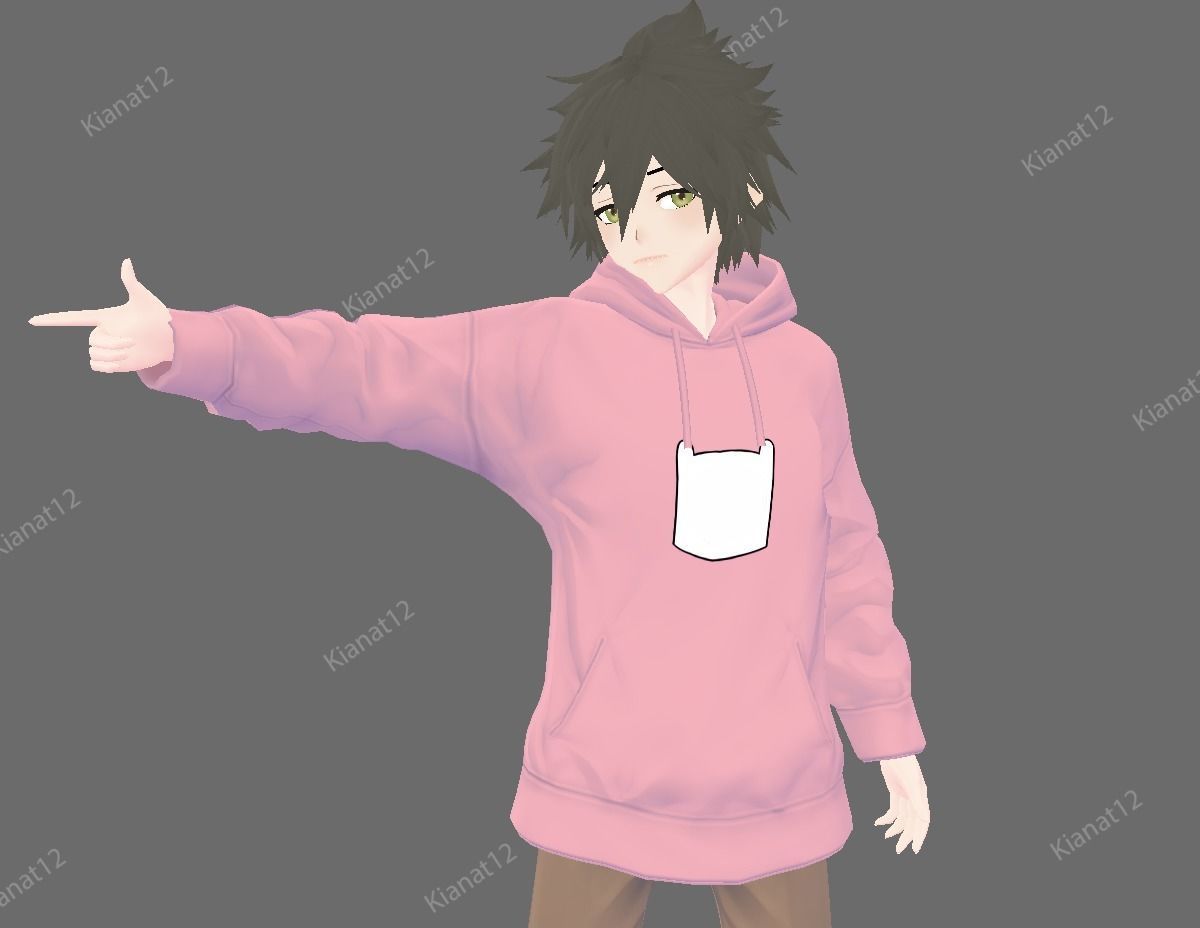 3D model 3d low poly male avatar for vrchat and gaming VR / AR / low ...