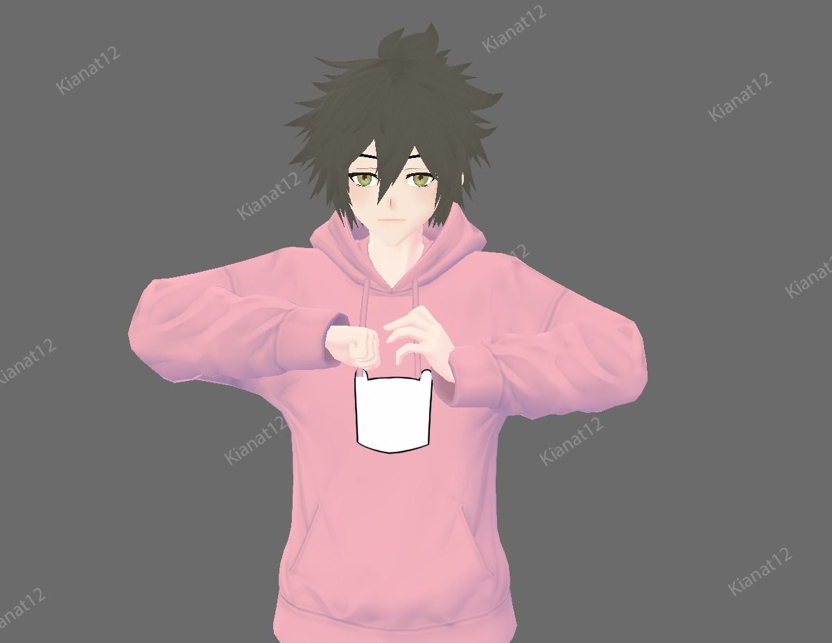 3D model 3d low poly male avatar for vrchat and gaming VR / AR / low ...