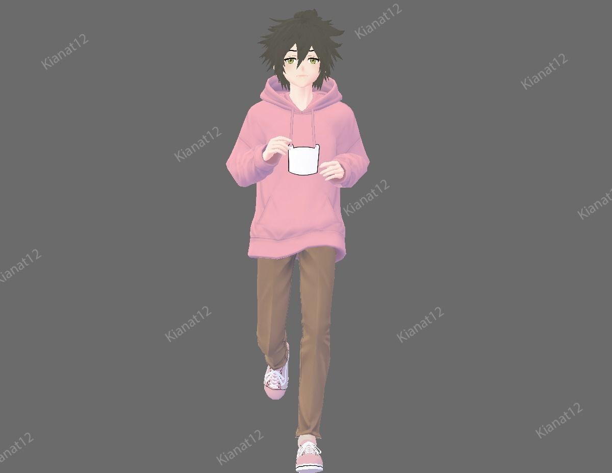 3D model 3d low poly male avatar for vrchat and gaming VR / AR / low ...