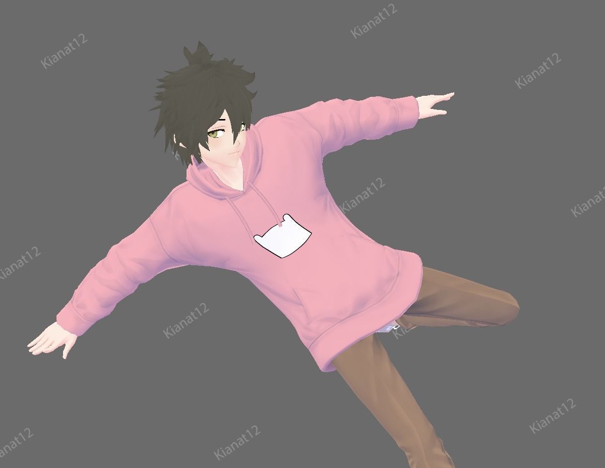 3D model 3d low poly male avatar for vrchat and gaming VR / AR / low ...