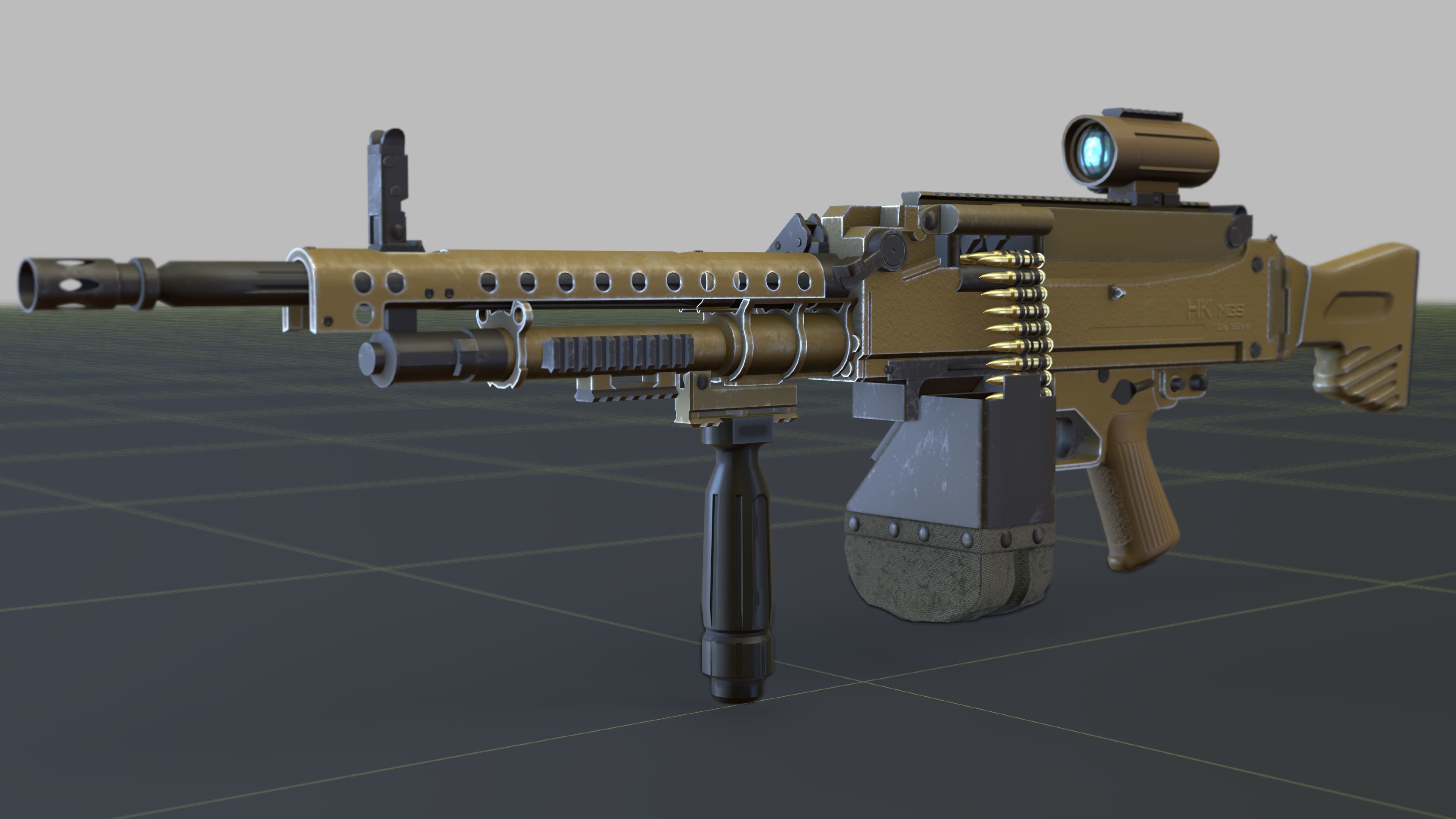 3D model Heckler Koch MG5 VR / AR / low-poly | CGTrader