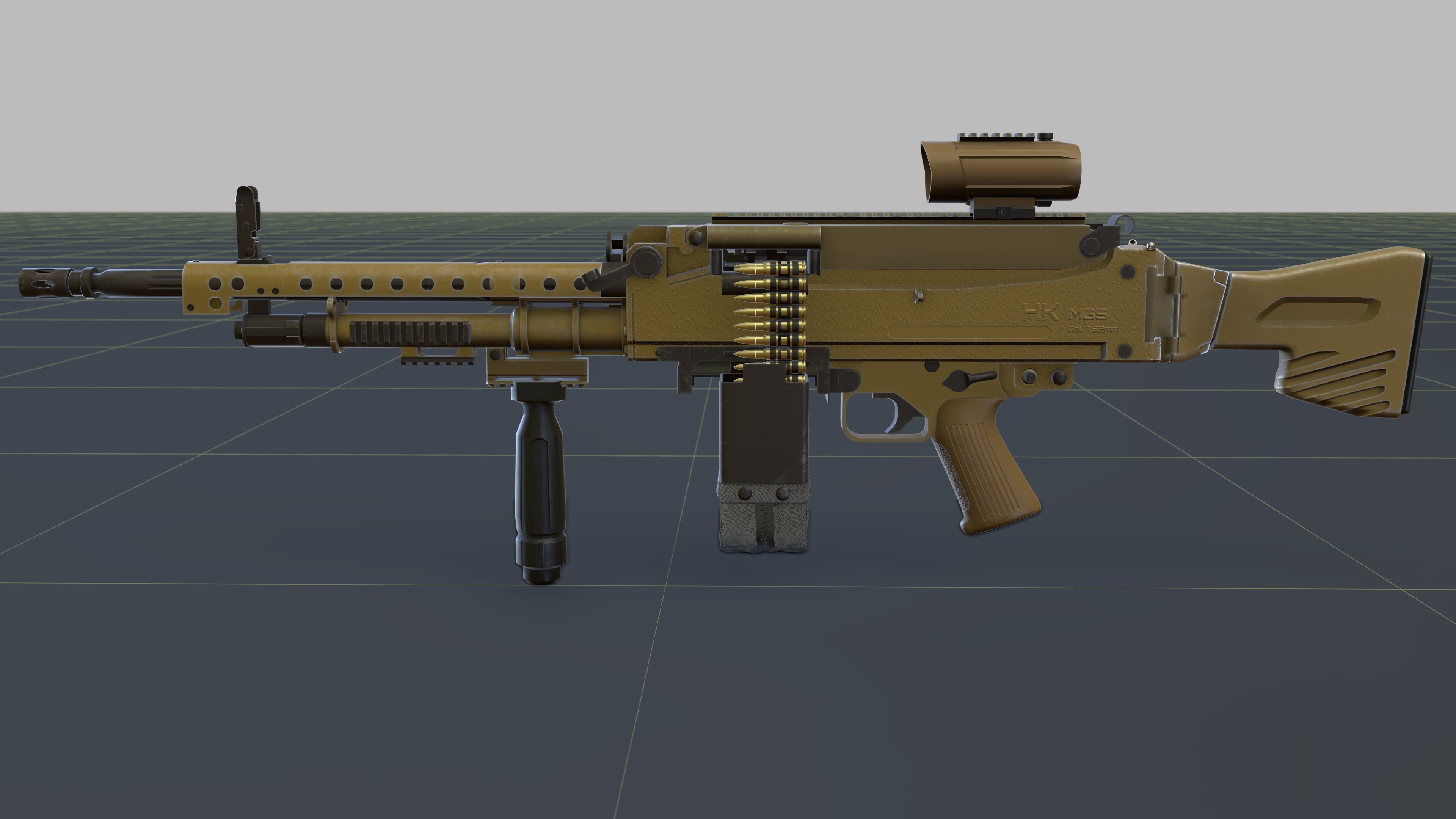 3D model Heckler Koch MG5 VR / AR / low-poly | CGTrader