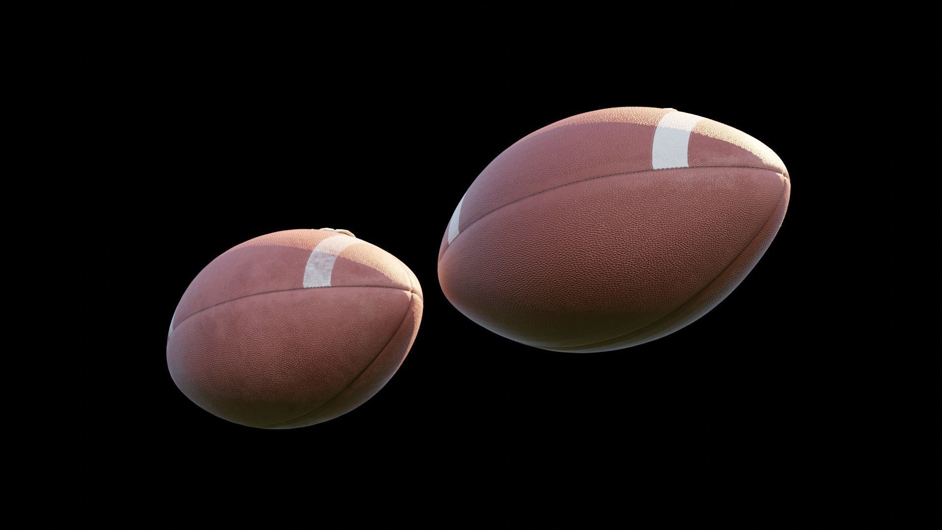 High Quality American Football - Clean and Dirty Versions - 4K 3D model ...