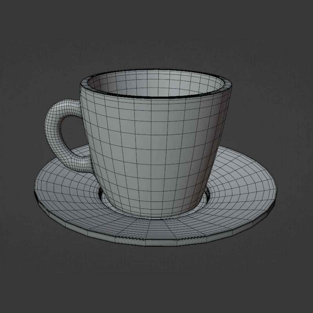 3D model Cup - Blue VR / AR / low-poly | CGTrader