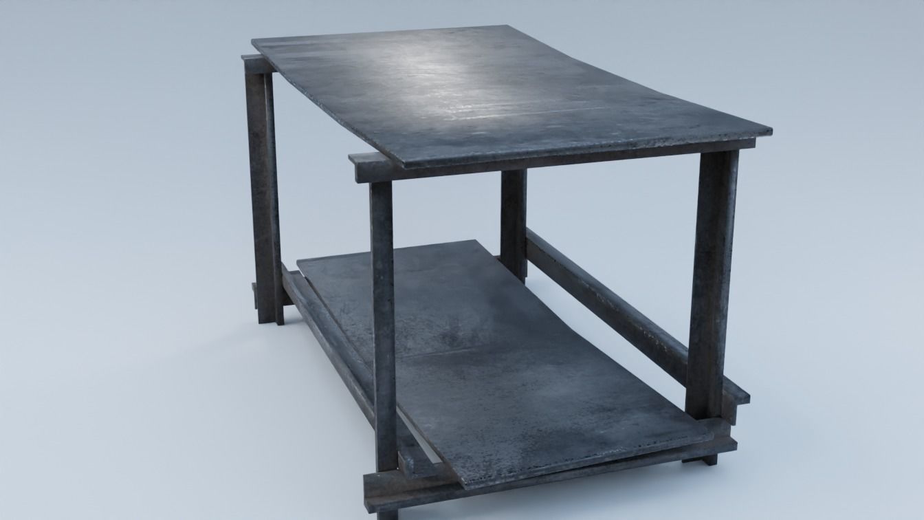 3D model Metal-Welded Simple Workshop Rack VR / AR / low-poly | CGTrader
