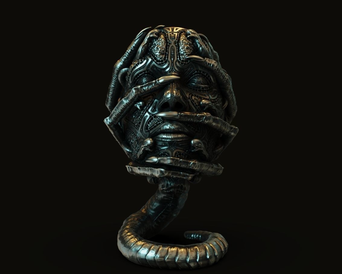 The Host alien head 3D model 3D printable | CGTrader