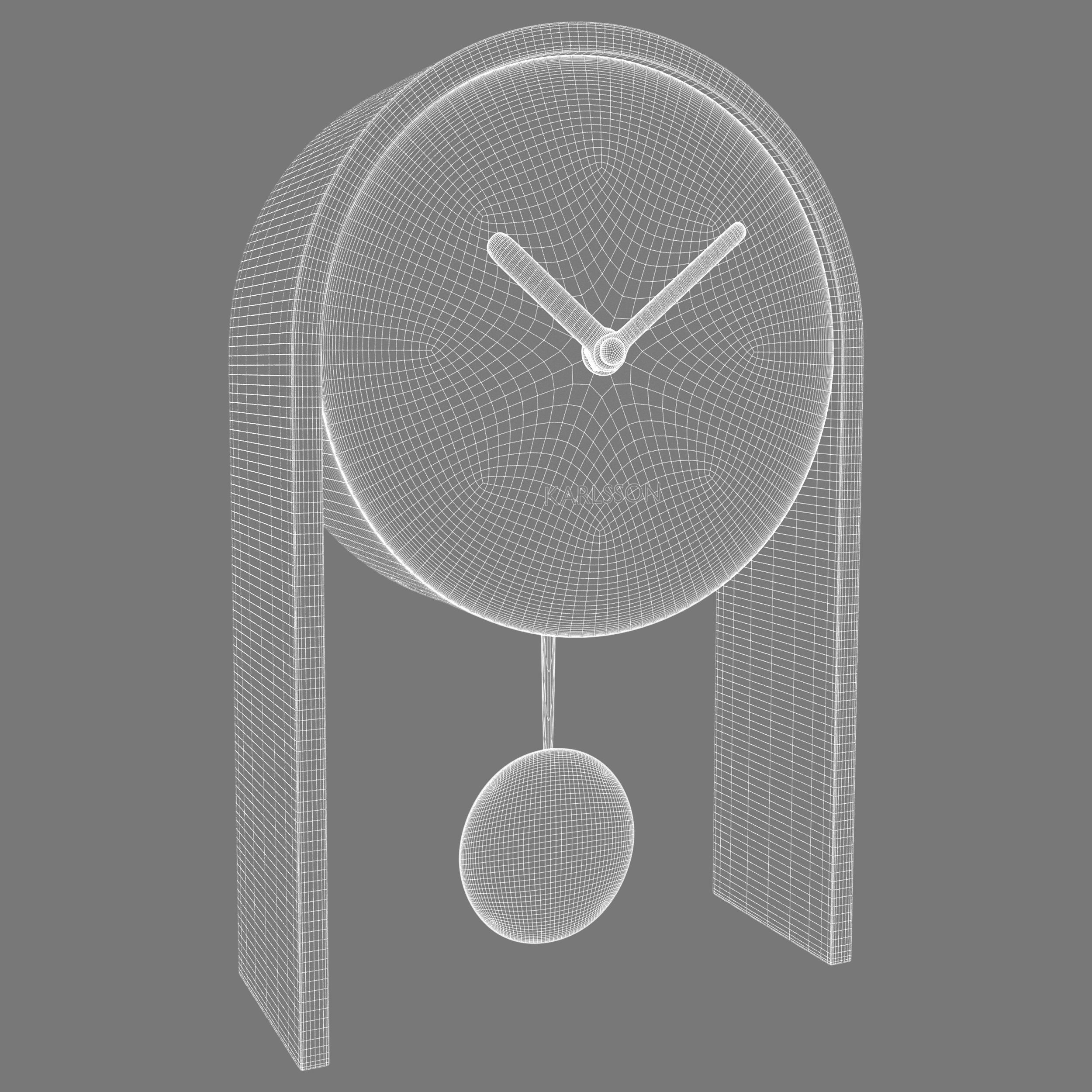 Karlsson Table Clock Smart Pendulum Black 3D model | CGTrader