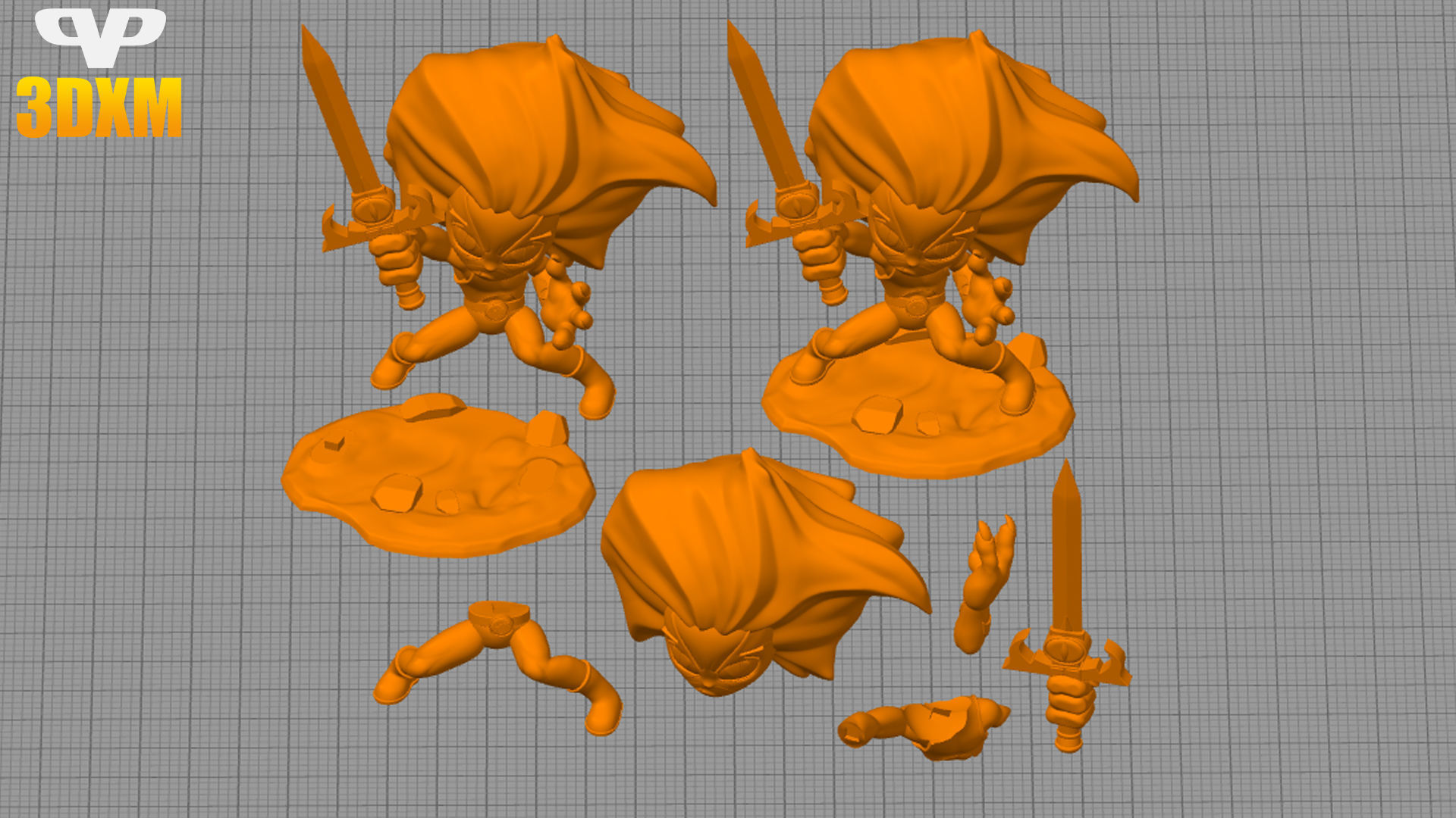 Lion-O Chibi STL for 3D Printing ChibiSTL 3DXM 3D model 3D printable ...