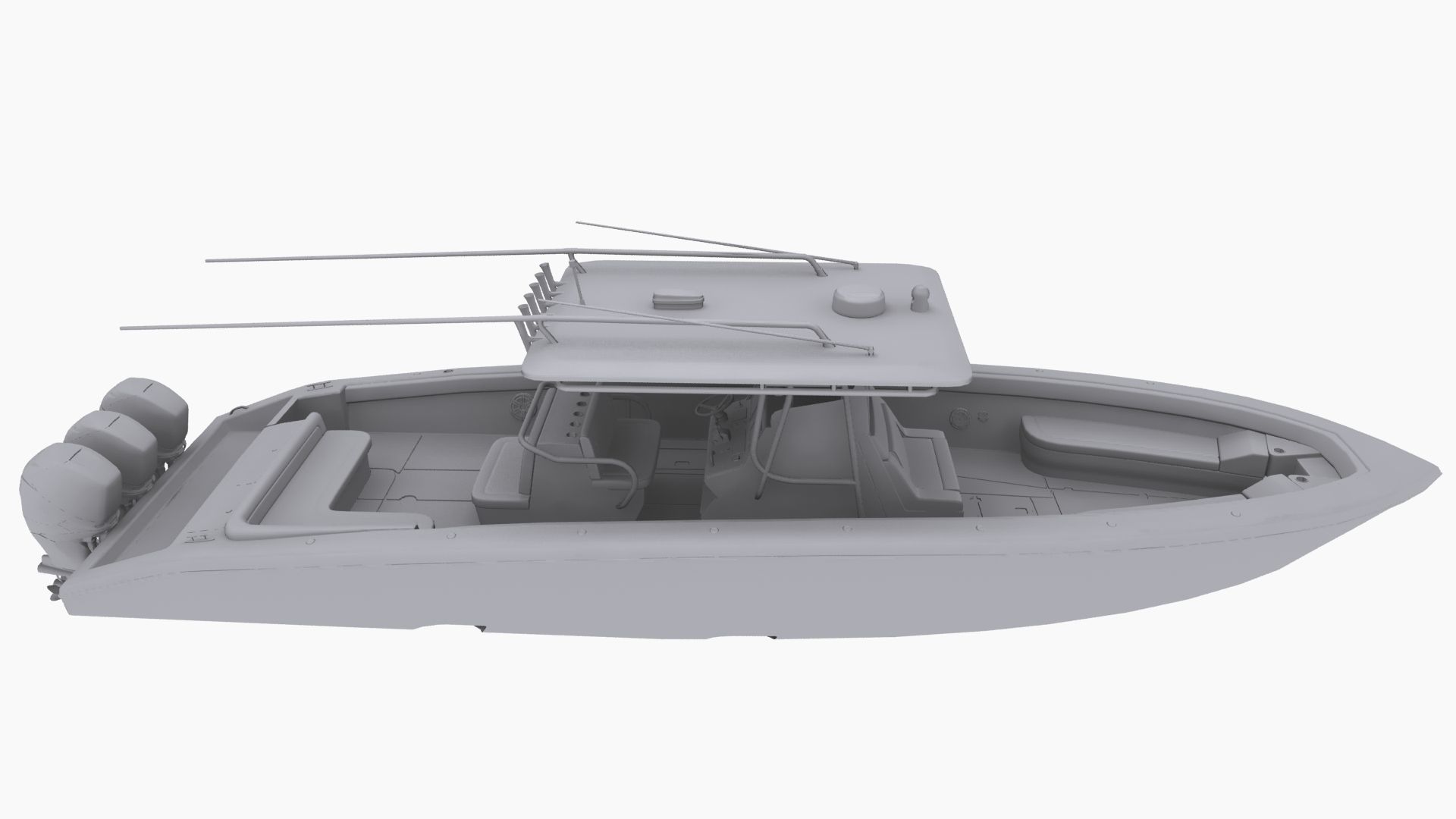 3D model Midnight Express 37ft Open Boat VR / AR / low-poly | CGTrader
