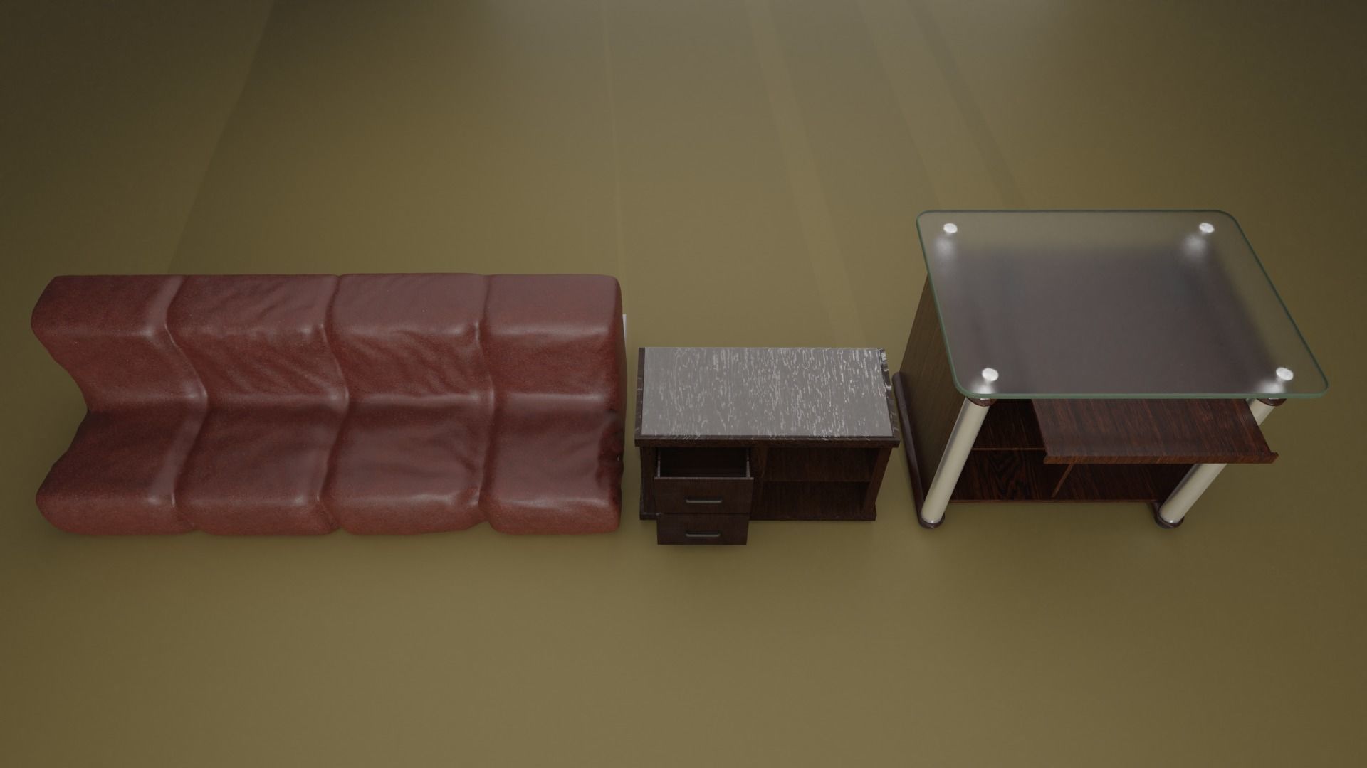 Simple Table and Sofa set 3D model | CGTrader