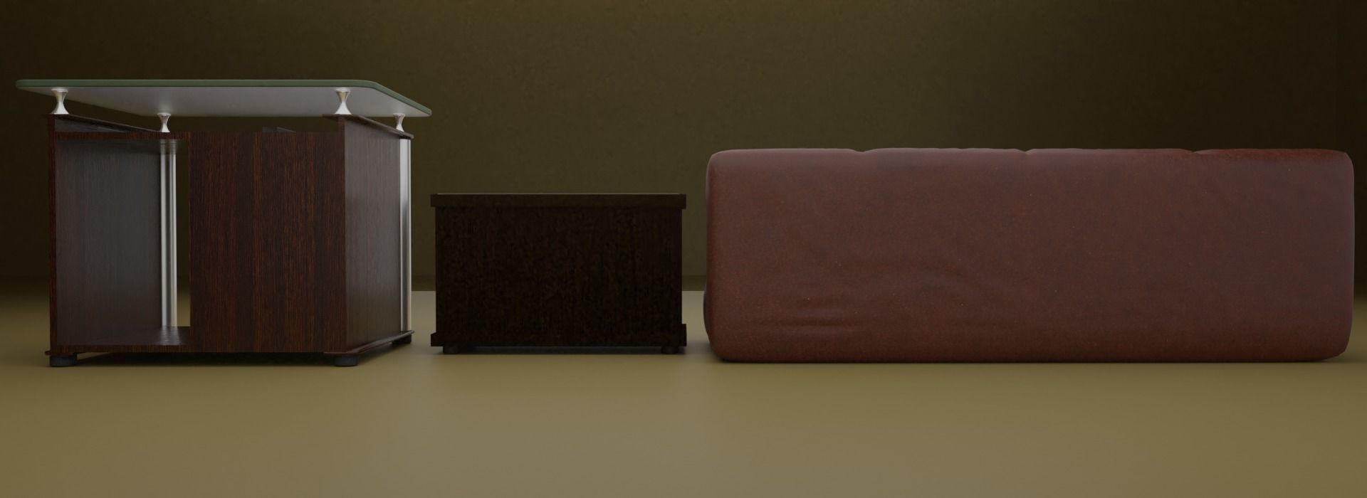 Simple Table and Sofa set 3D model | CGTrader