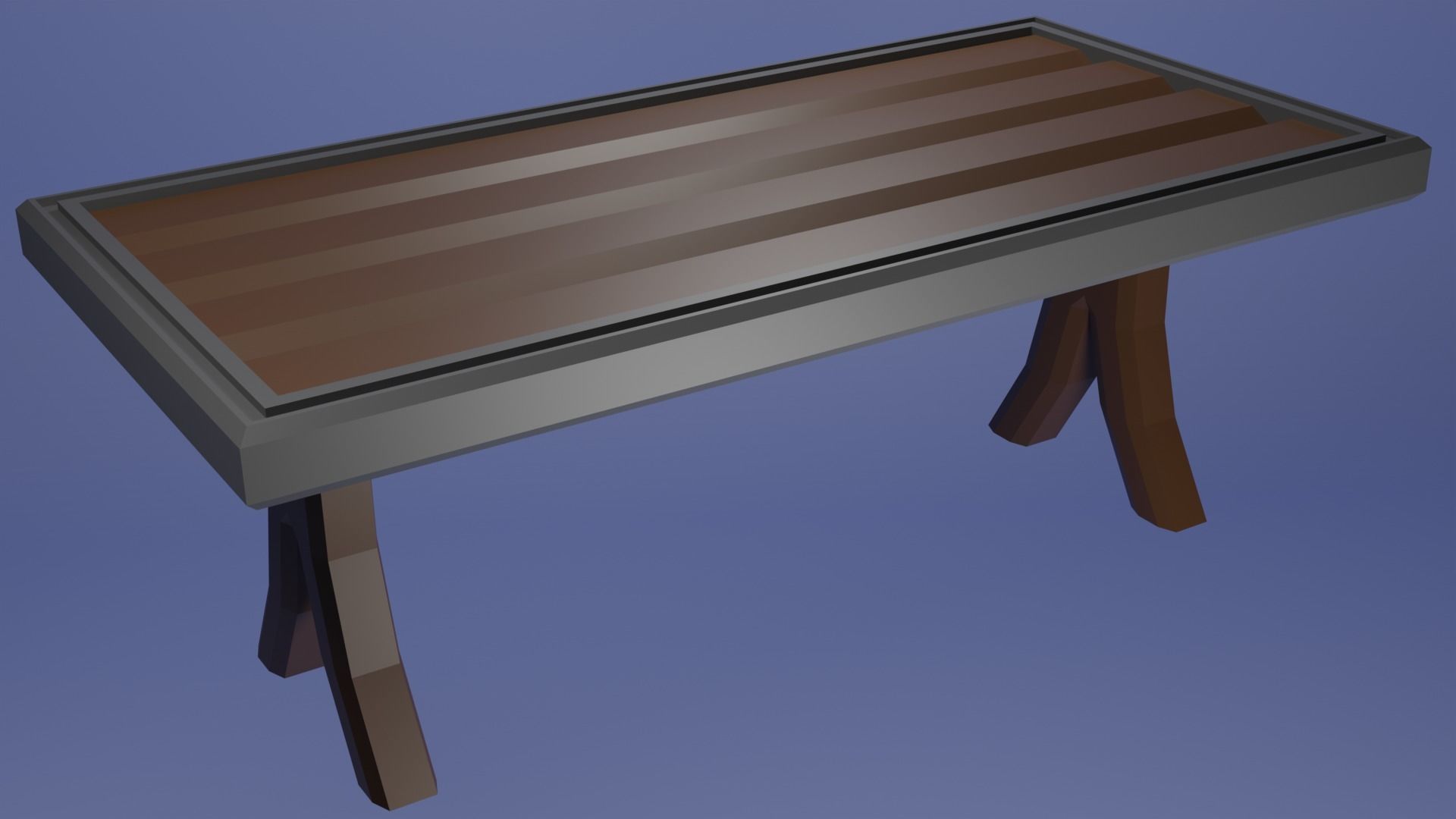 Low Poly Table with wooden top free VR / AR / low-poly 3D model | CGTrader