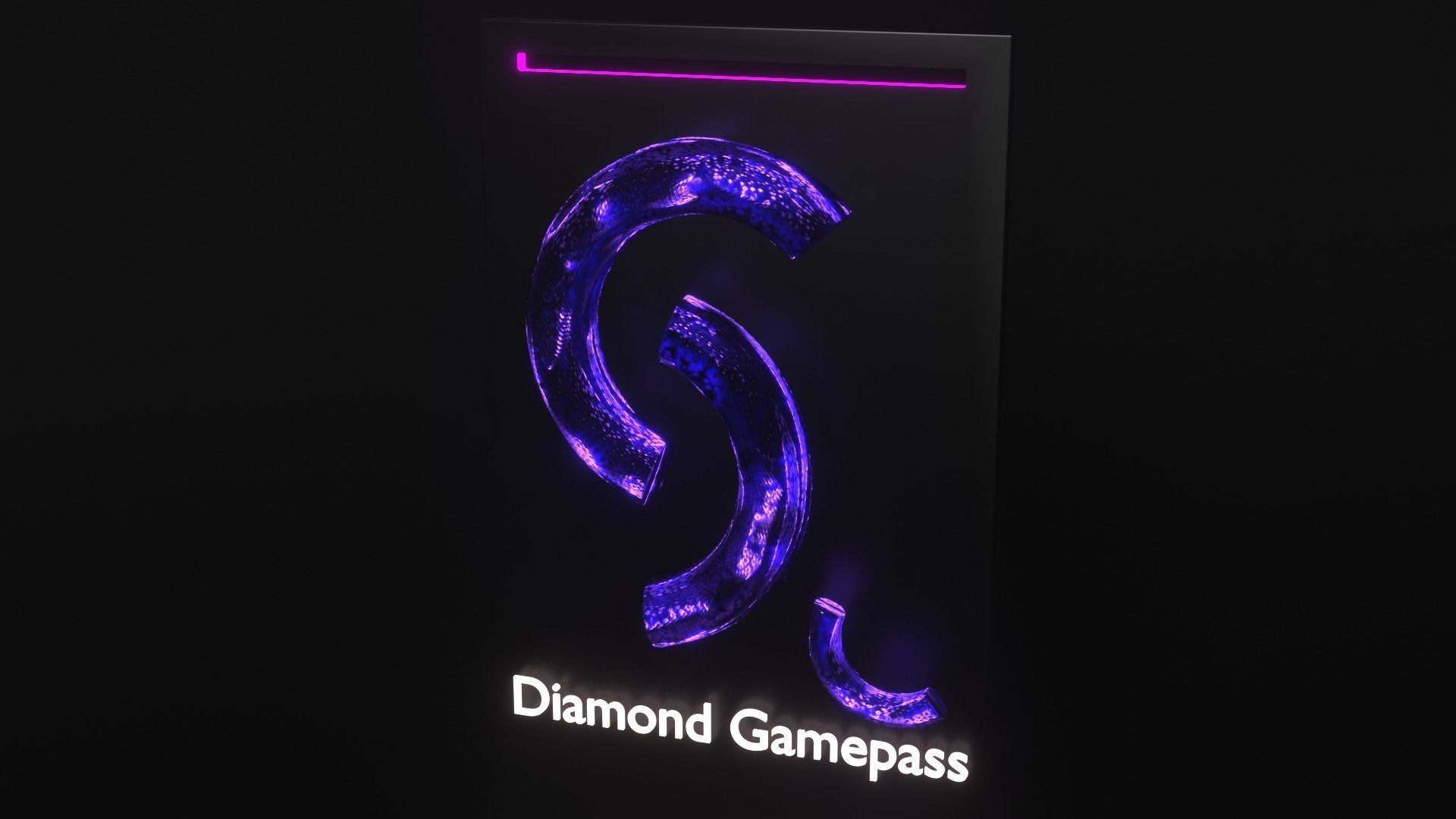 Sci-fi Diamond Game pass animated 3D model animated | CGTrader