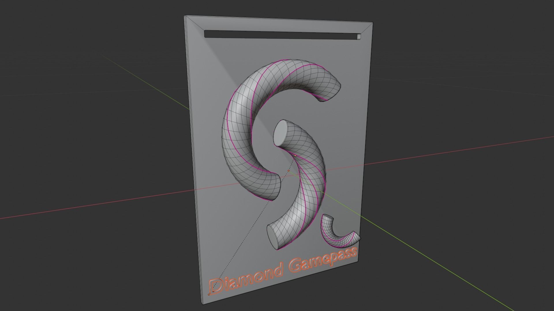 Sci-fi Diamond Game pass animated 3D model animated | CGTrader