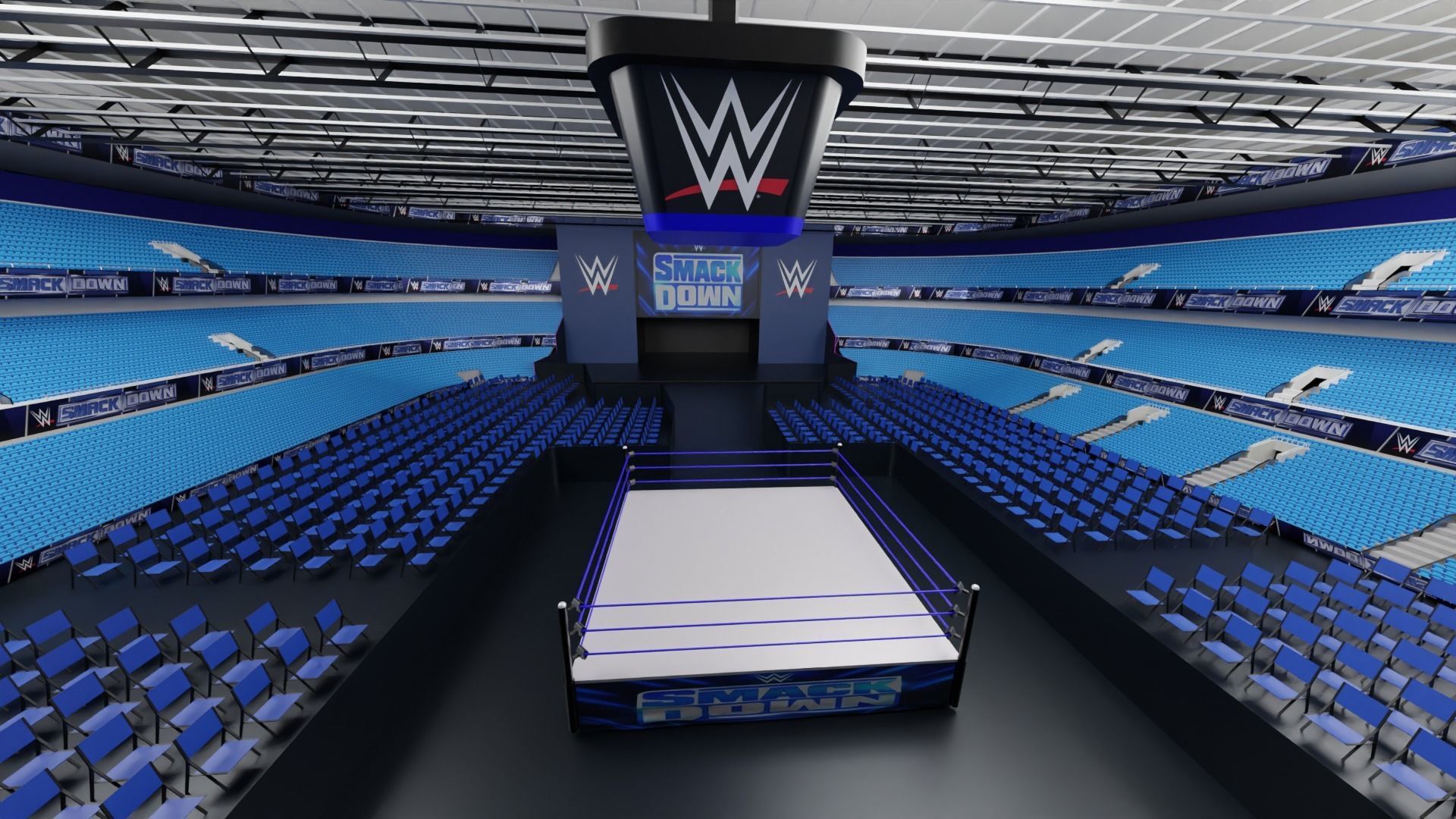 3D model WWE SmackDown Arena VR / AR / low-poly | CGTrader