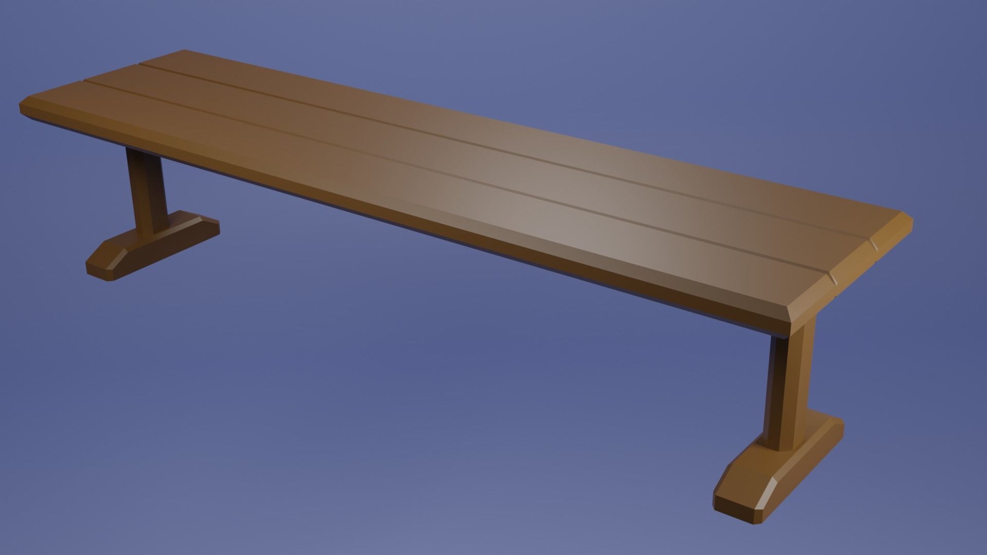 Low Poly Bench wooden free VR / AR / low-poly 3D model | CGTrader