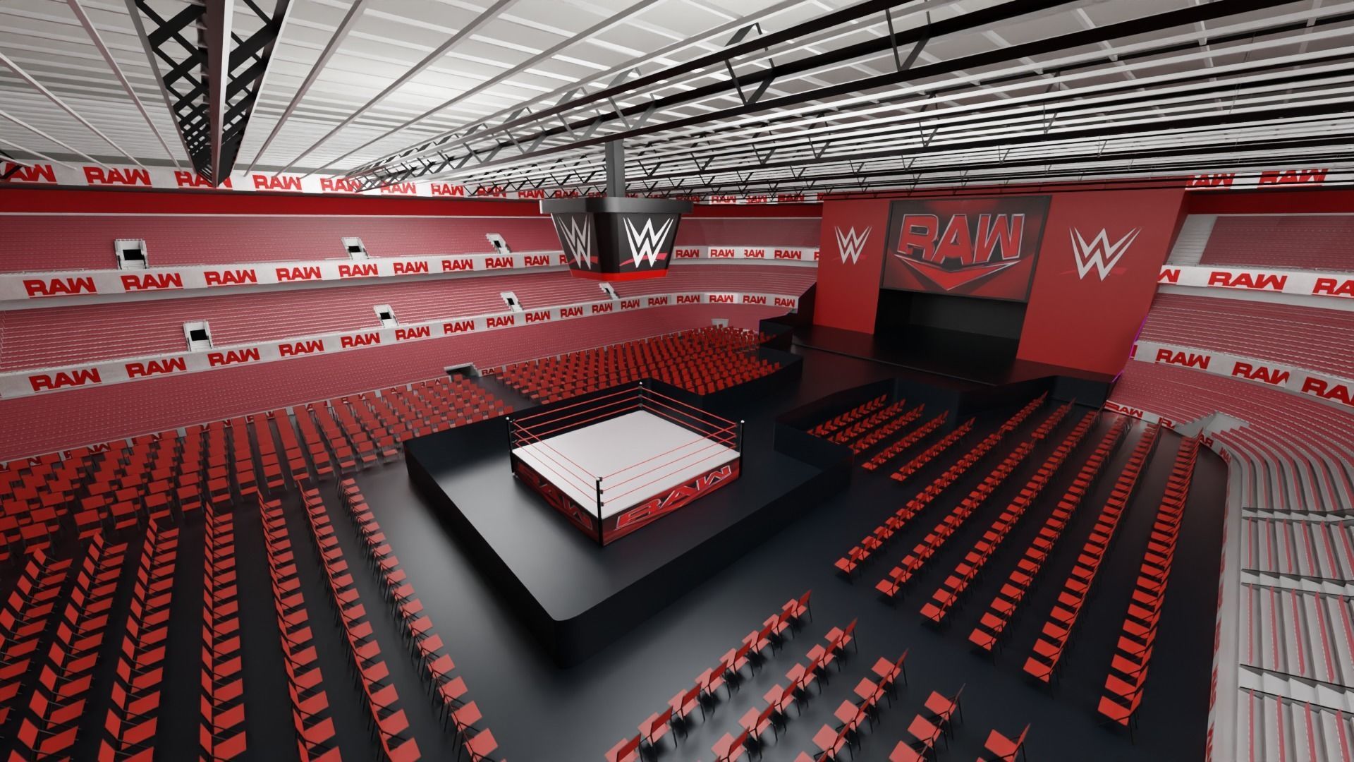 3D model WWE Raw Arena VR / AR / low-poly | CGTrader