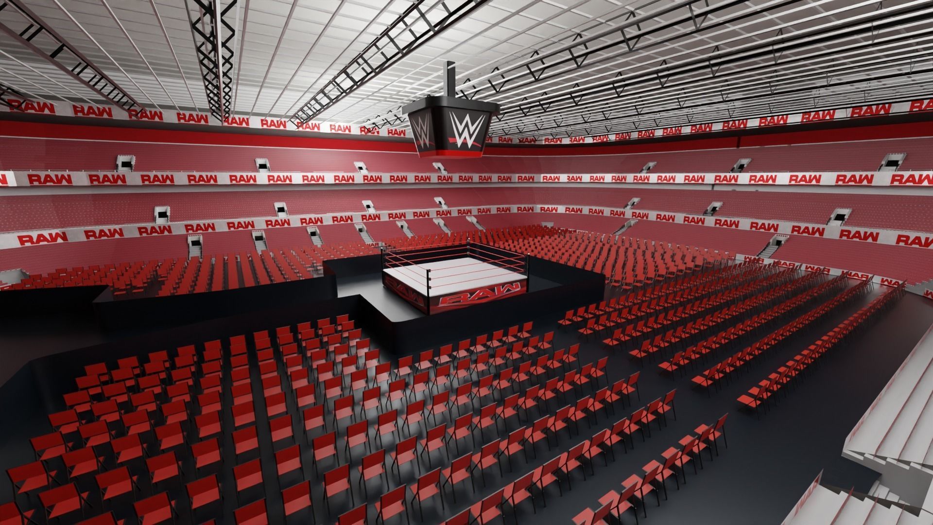 3D model WWE Raw Arena VR / AR / low-poly | CGTrader