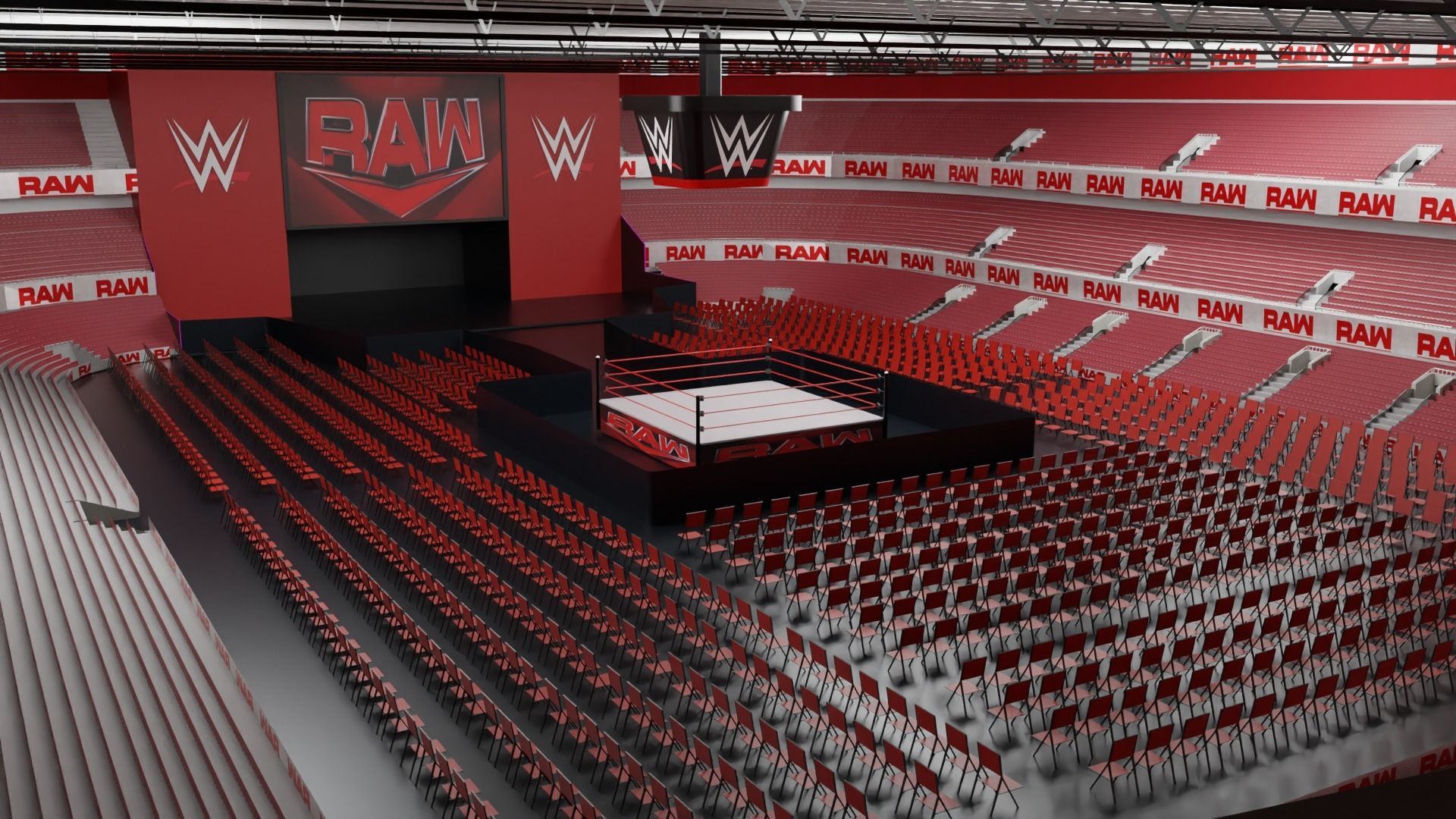 3D model WWE Raw Arena VR / AR / low-poly | CGTrader