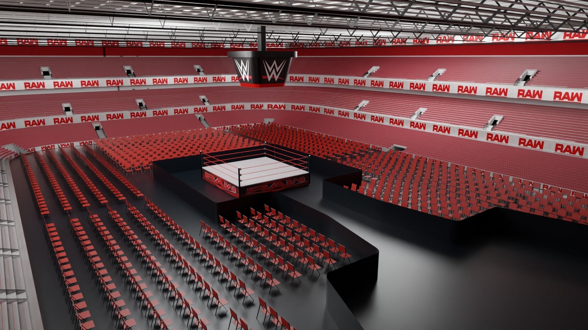 3D model WWE Raw Arena VR / AR / low-poly | CGTrader