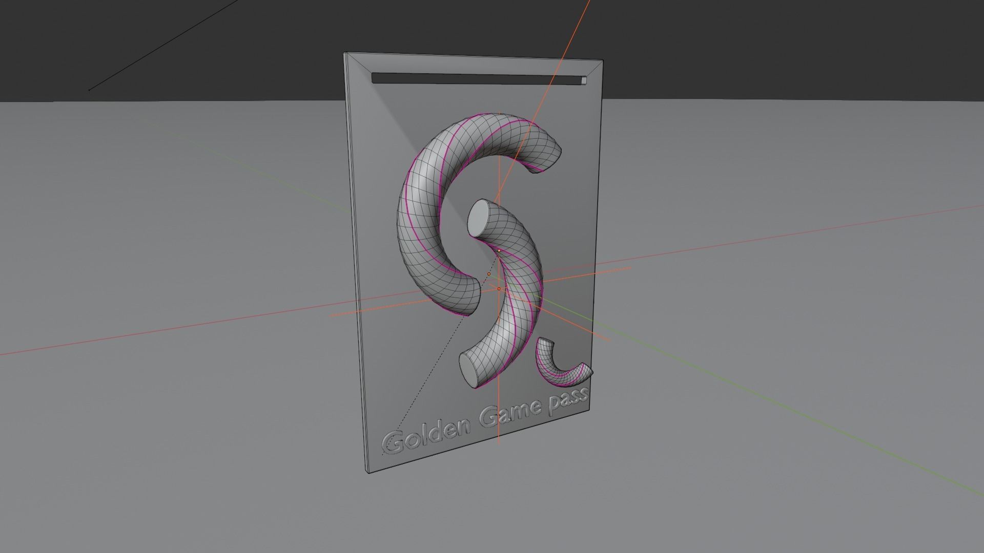 Golden game pass animated 3D model animated | CGTrader