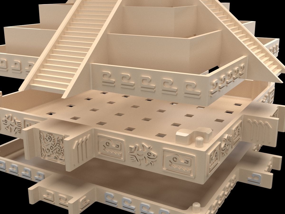 Aztec Temple Plant Pot 3D model 3D printable | CGTrader